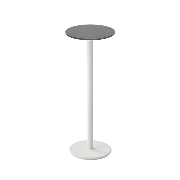 Cane Line Go Round High Bar Table - White/Dark Gray | Wayfair