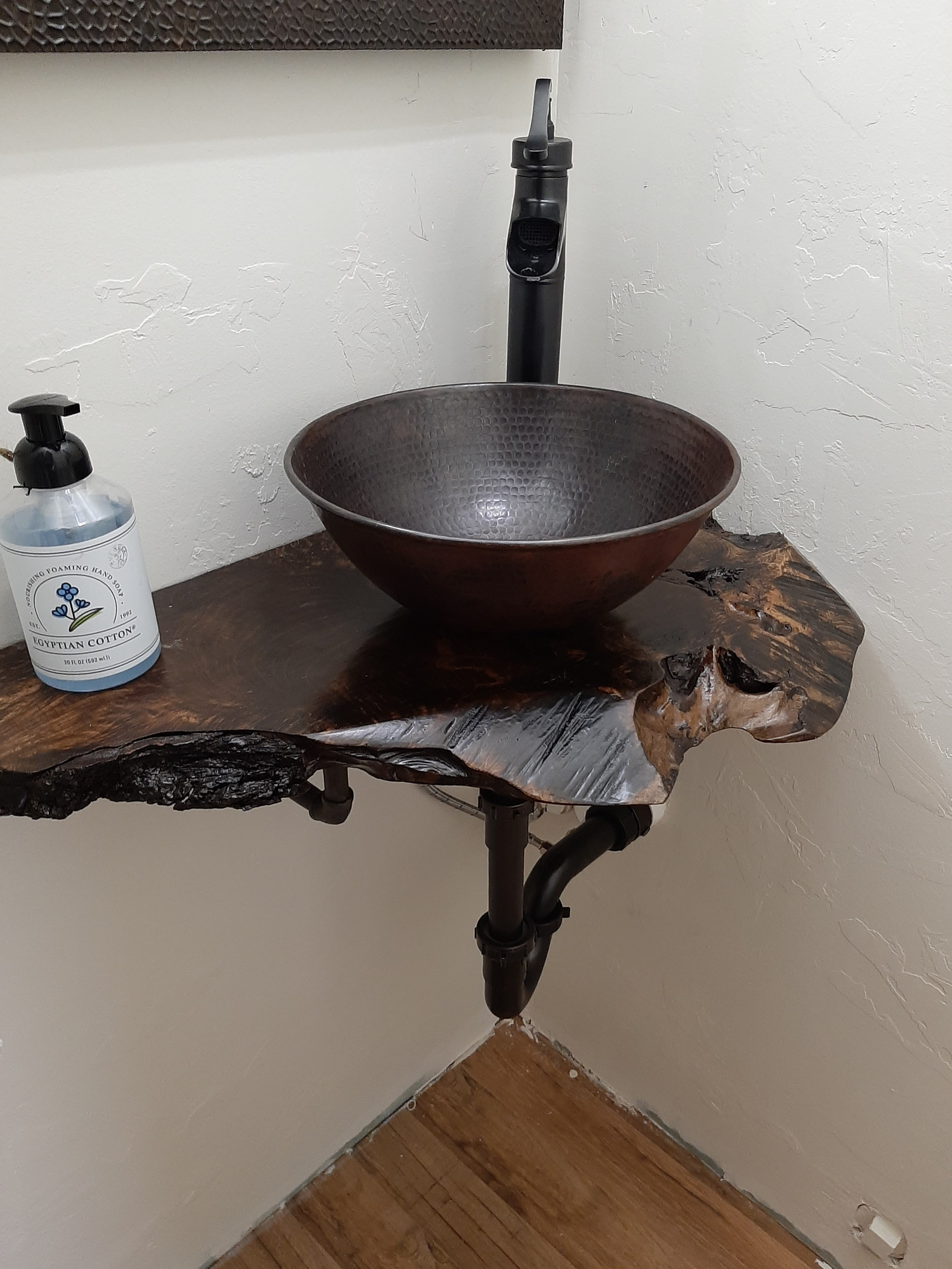 SimplyCopper 12" Round Petite Copper Vessel Bathroom Sink, Perfect for ...
