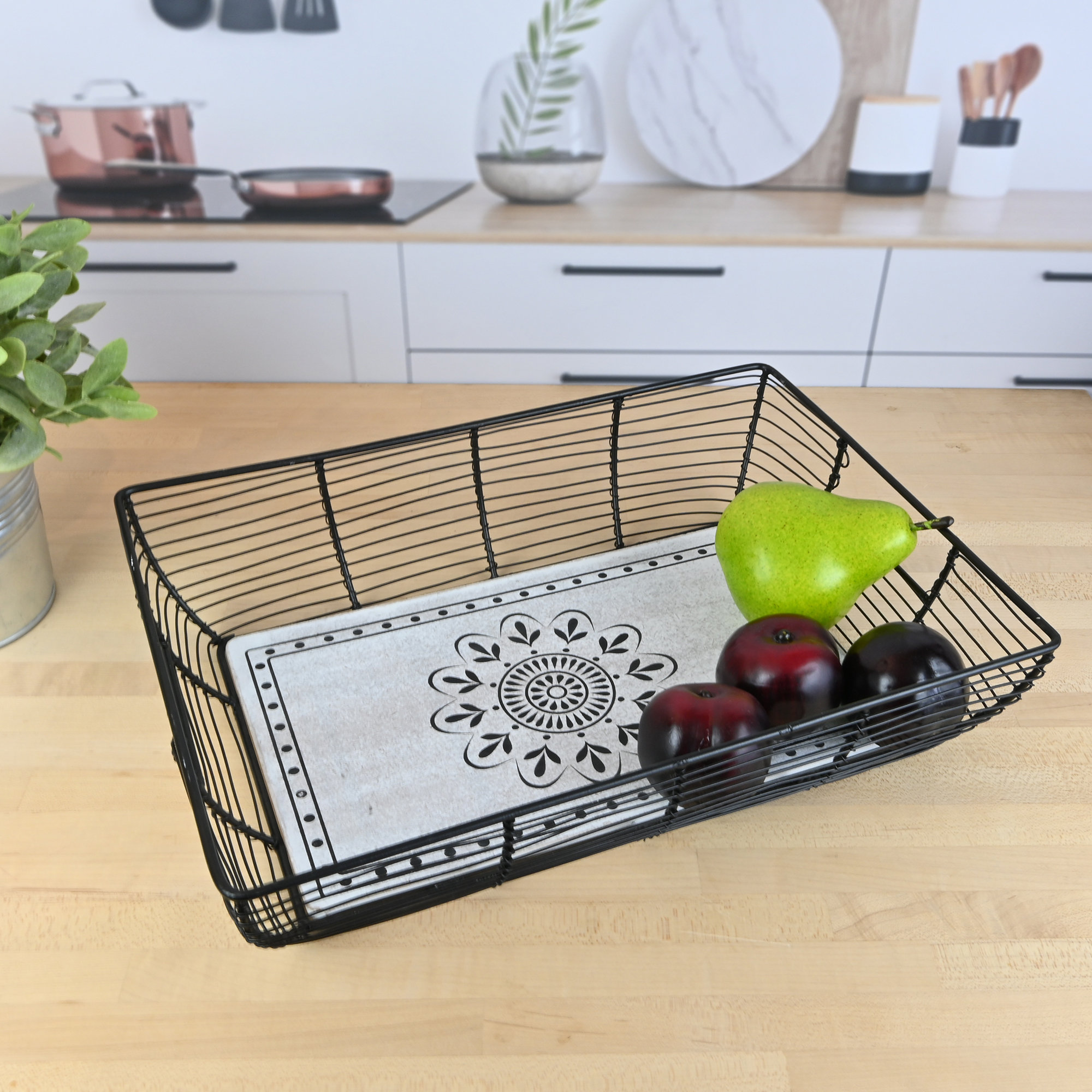 Red Barrel Studio® Medalion Metal/Wire Basket - Wayfair Canada