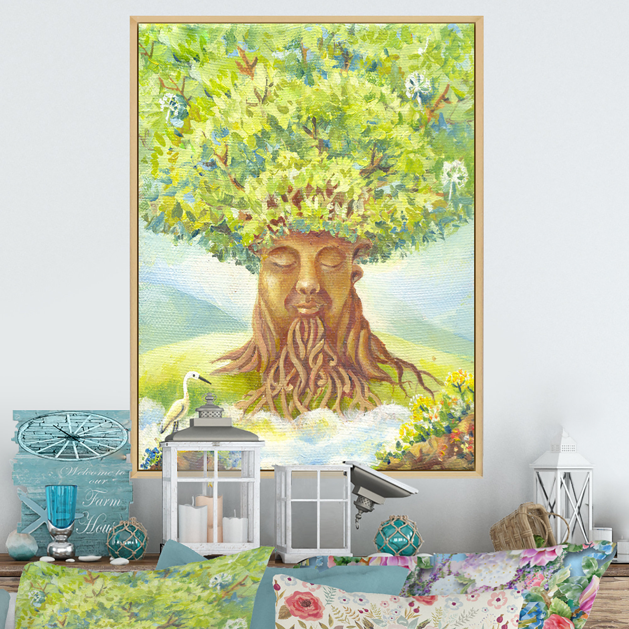 Trinx Tree Of Wisdom Framed On Canvas Painting | Wayfair