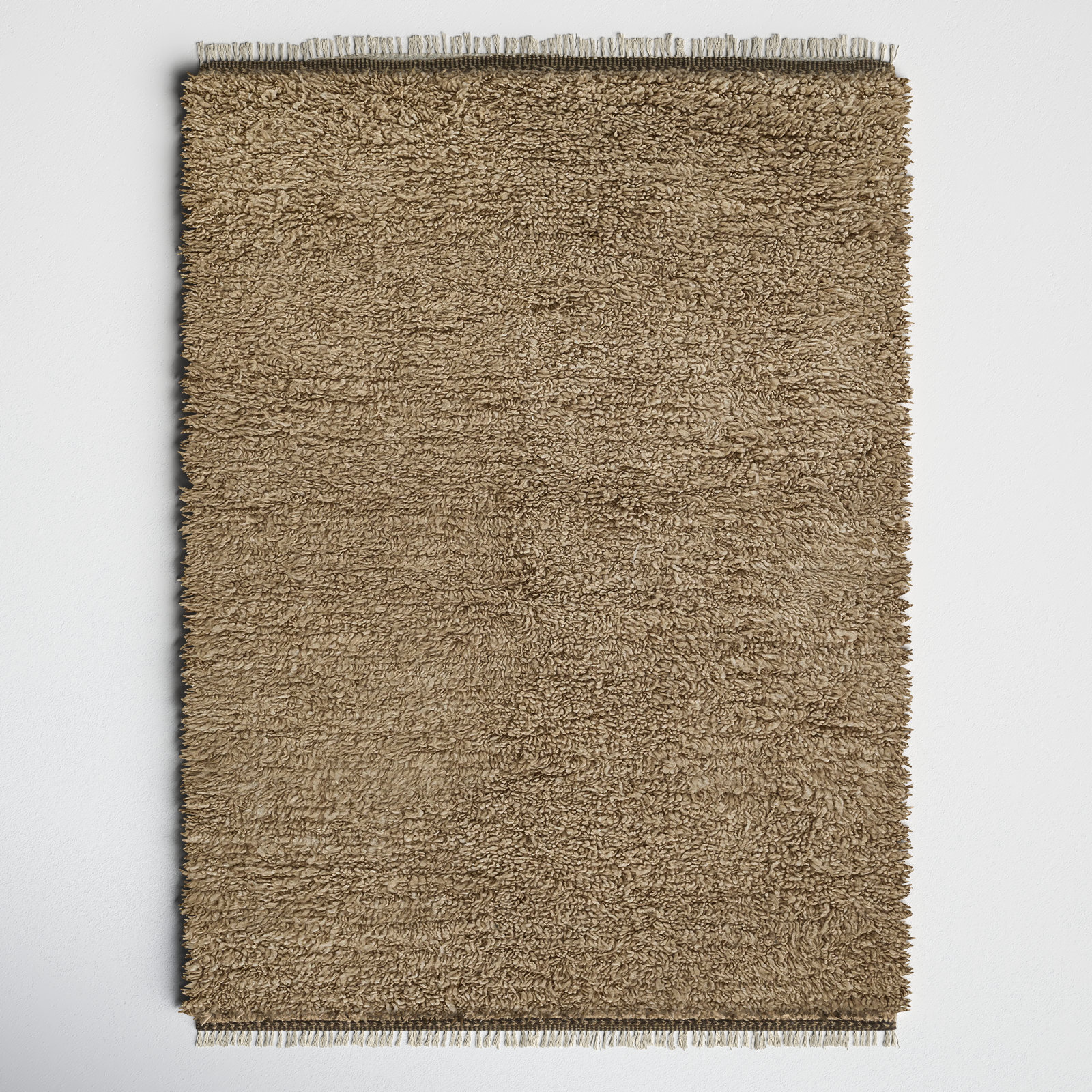 Joss & Main Auckland Solid Color Hand Loomed Shag Wool Area Rug in ...