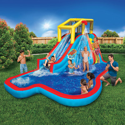 inflatable pool with slide small
