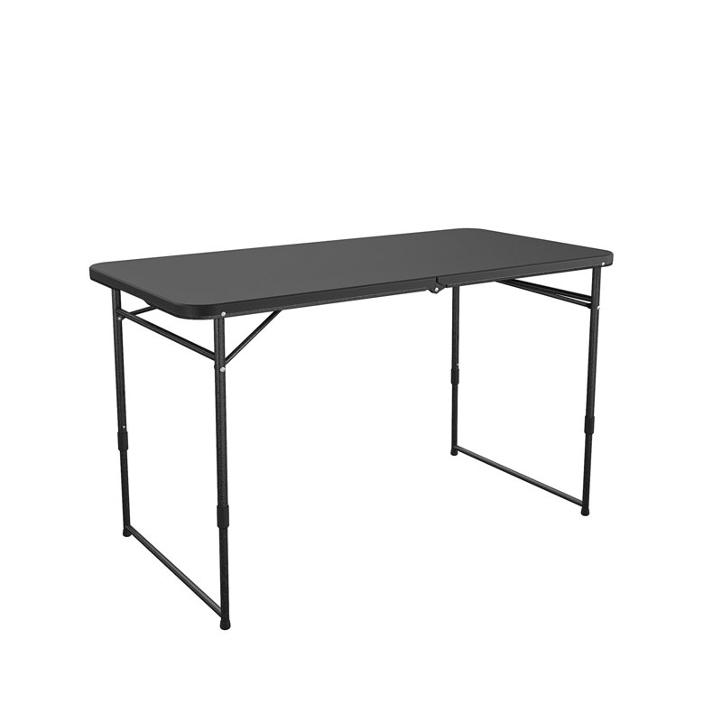 COSCO 4 ft. Fold-in-Half Adjustable Height Indoor/Outdoor Utility Table ...