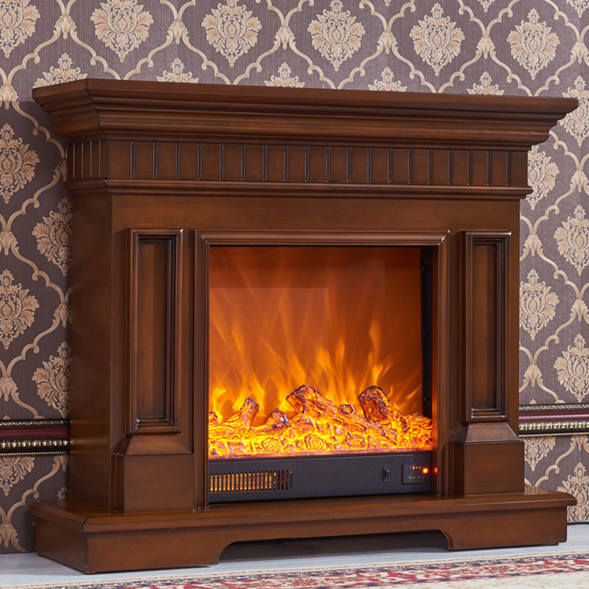 Canora Grey American-style electric heating fireplace cabinet with ...