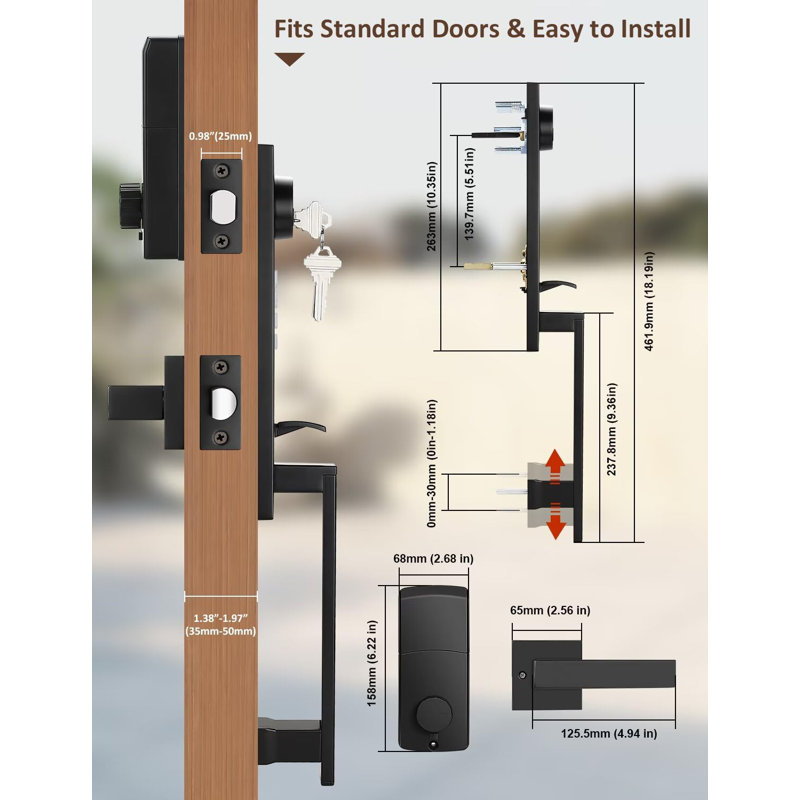 ARMIJU Smart Entry Door Lock Set with Digital Keypad and App Control ...