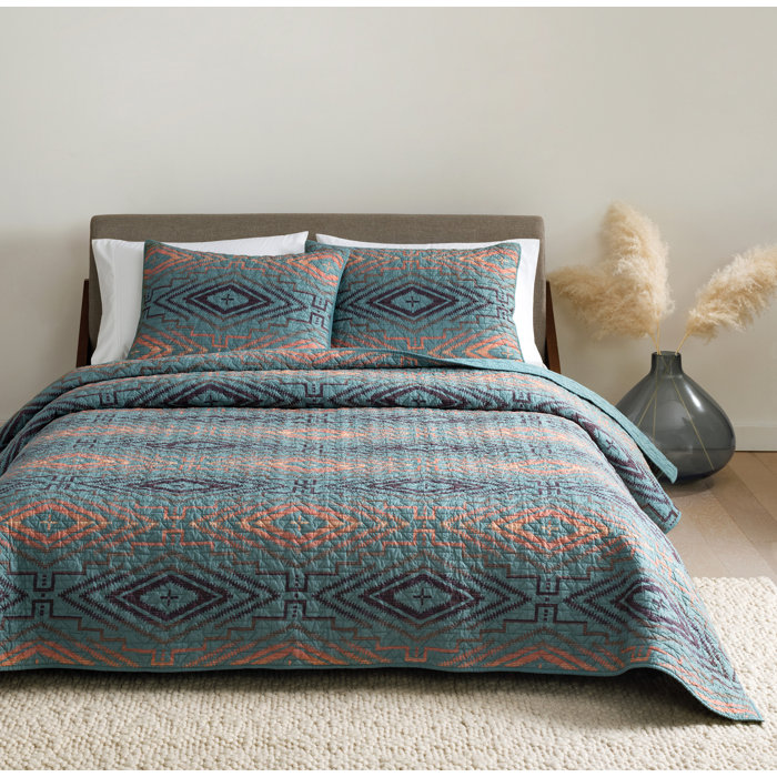 Pendleton Sunset Cross Balsam Multi Standard Cotton 200 TC Coverlet ...