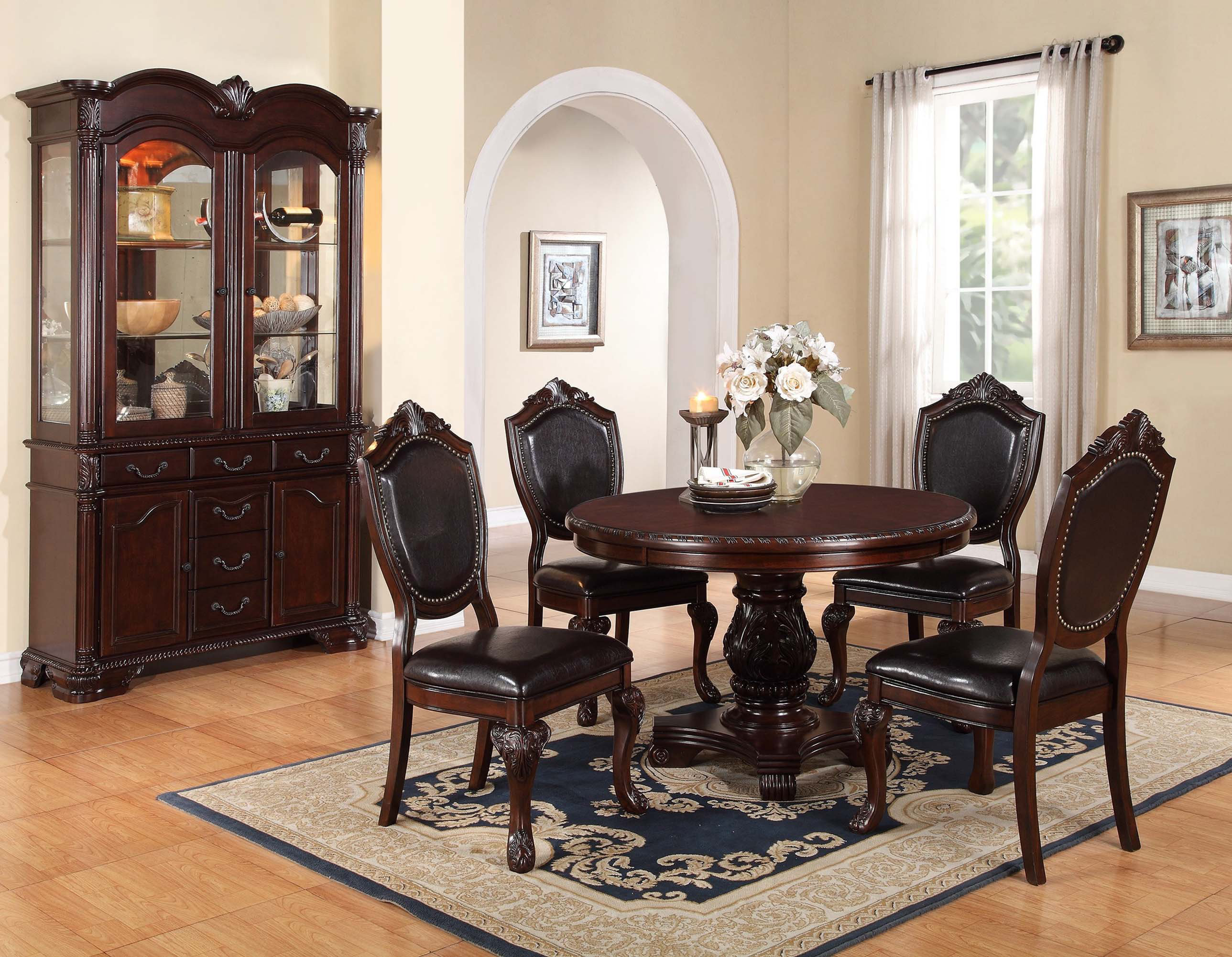 Bloomsbury Market Classic Formal Dining Room Table And 4X Side Chairs ...