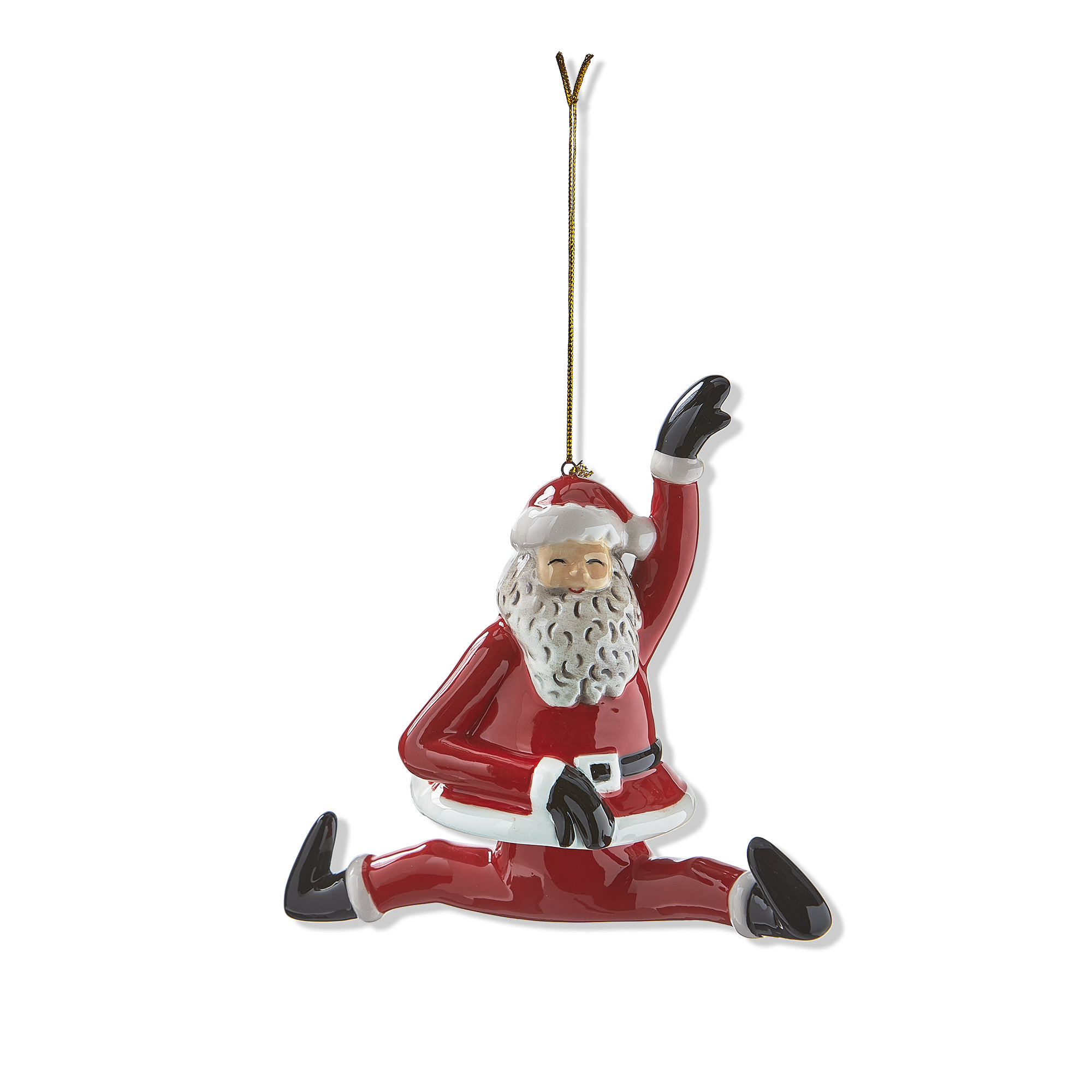 The Holiday Aisle® Dancing Santa Splits Ornament | Wayfair
