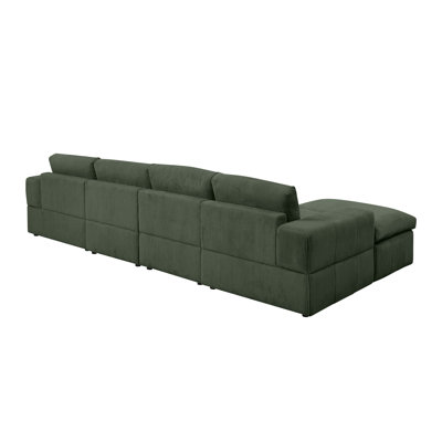 Willa Arlo Interiors Tondreau 6 - Piece Corduroy Sectional & Reviews ...