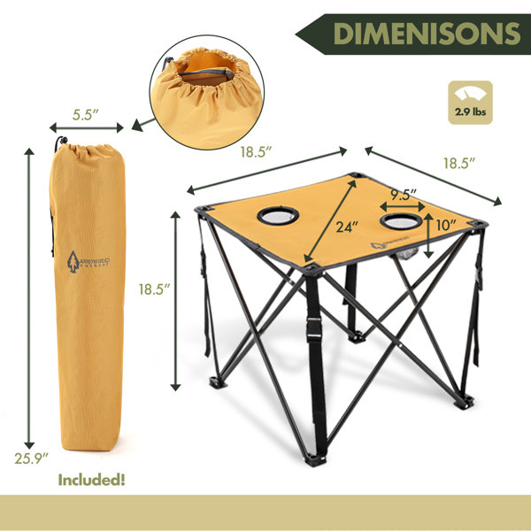 ARROWHEAD Outdoor Folding Camping Table & Reviews | Wayfair