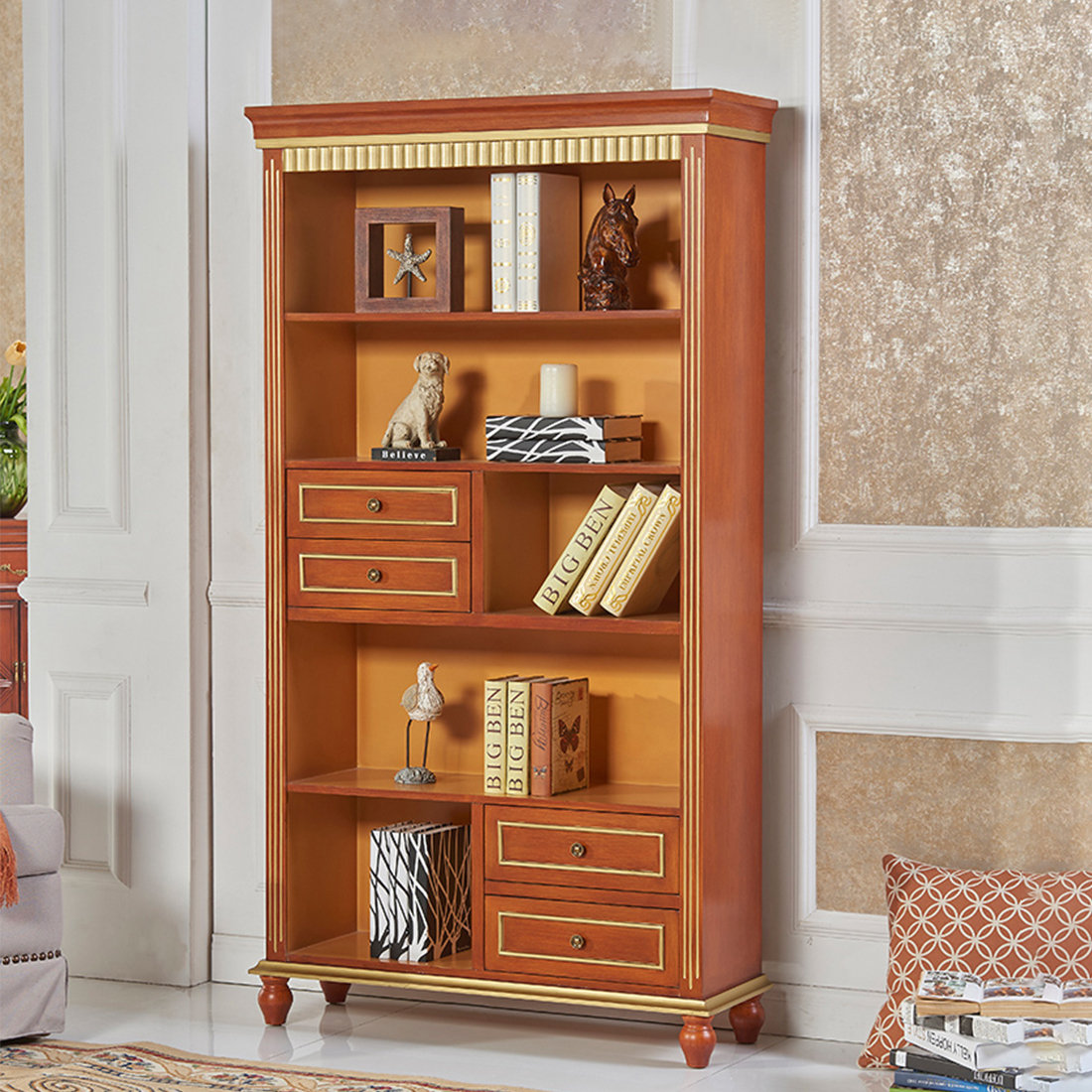 interanest American country style multi-functional bookcase | Wayfair