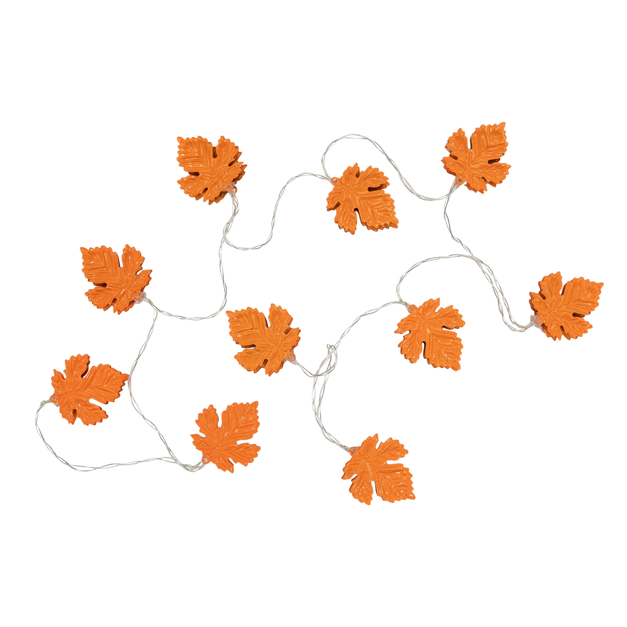 Northlight Seasonal 10-Count Orange LED Fall Harvest Maple Leaf Fairy ...