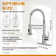 GLETED Kitchen Faucet with Pull Down Sprayer, Single Handle Spring ...