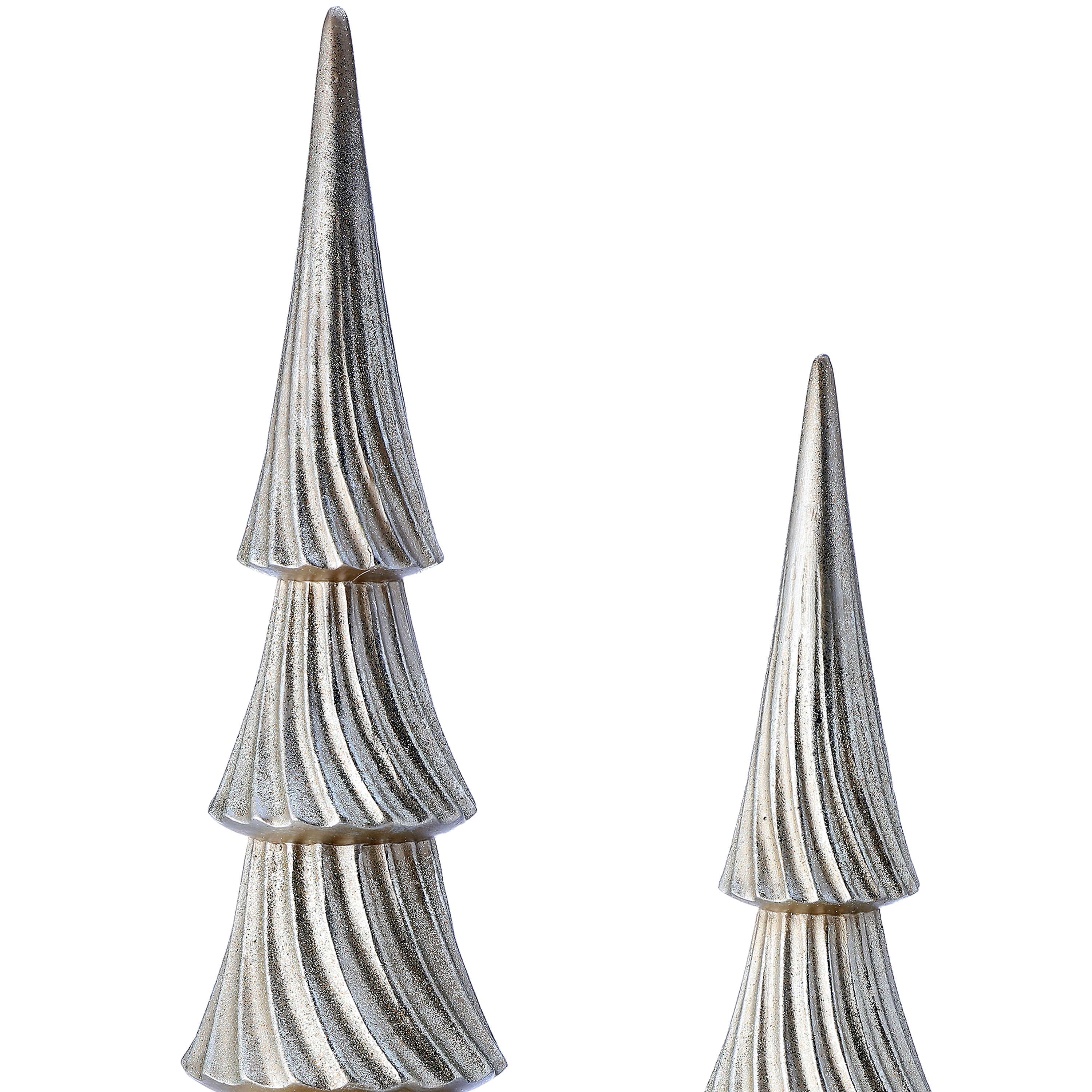 The Holiday Aisle® 14-17" Resin Modern Trees Set of 2 | Wayfair