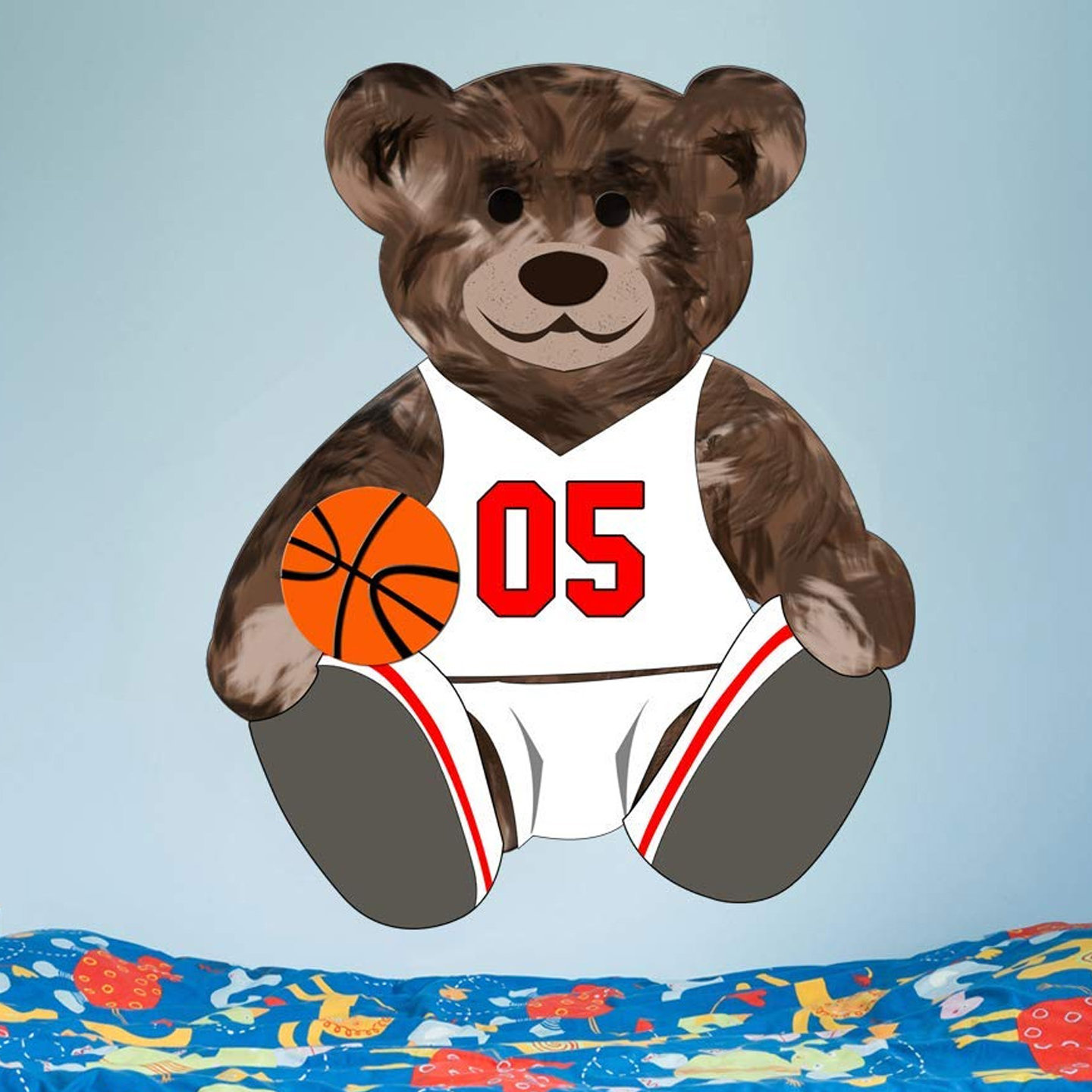 Isabelle & Max™ Coburn Basketball Player Teddy Wall Decal - Wayfair Canada