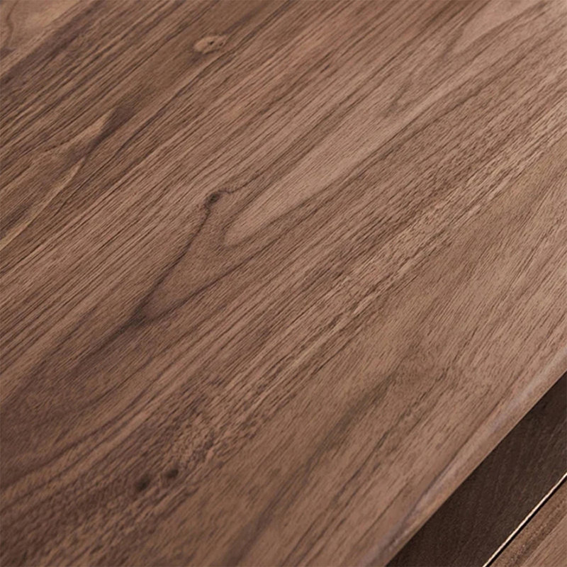 Groove Interior Walnut Rectangular Manufactured Wood with 3 drawers ...