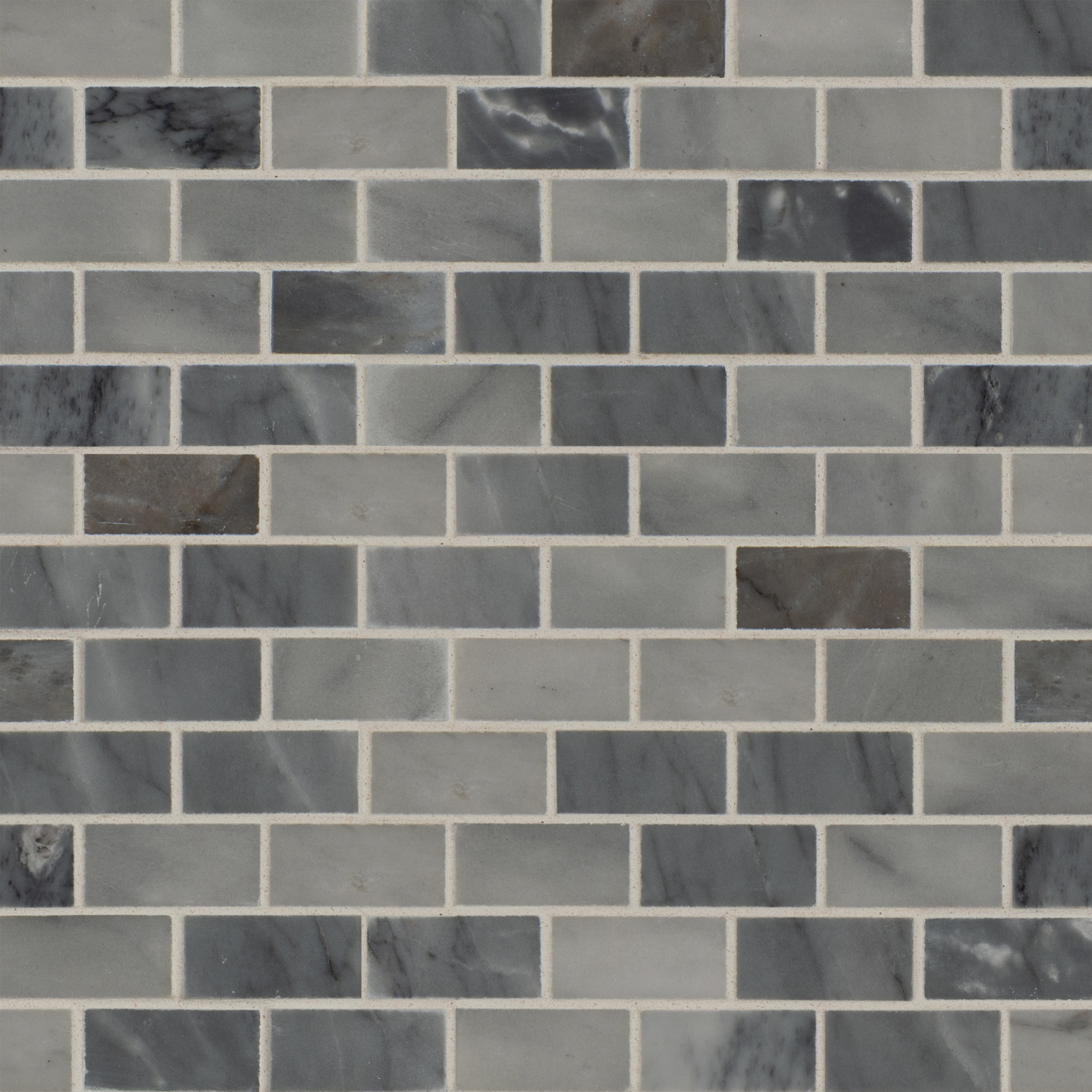 Ackland Cambria Fog Brick 12 in. x 12 in. Honed Marble Mosaic Floor and ...