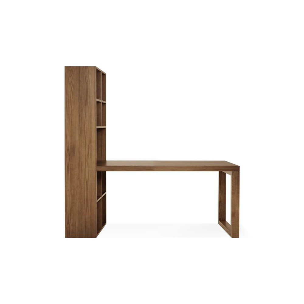 Hokku Designs Burlywood Rectangular Solid Wood desks | Wayfair