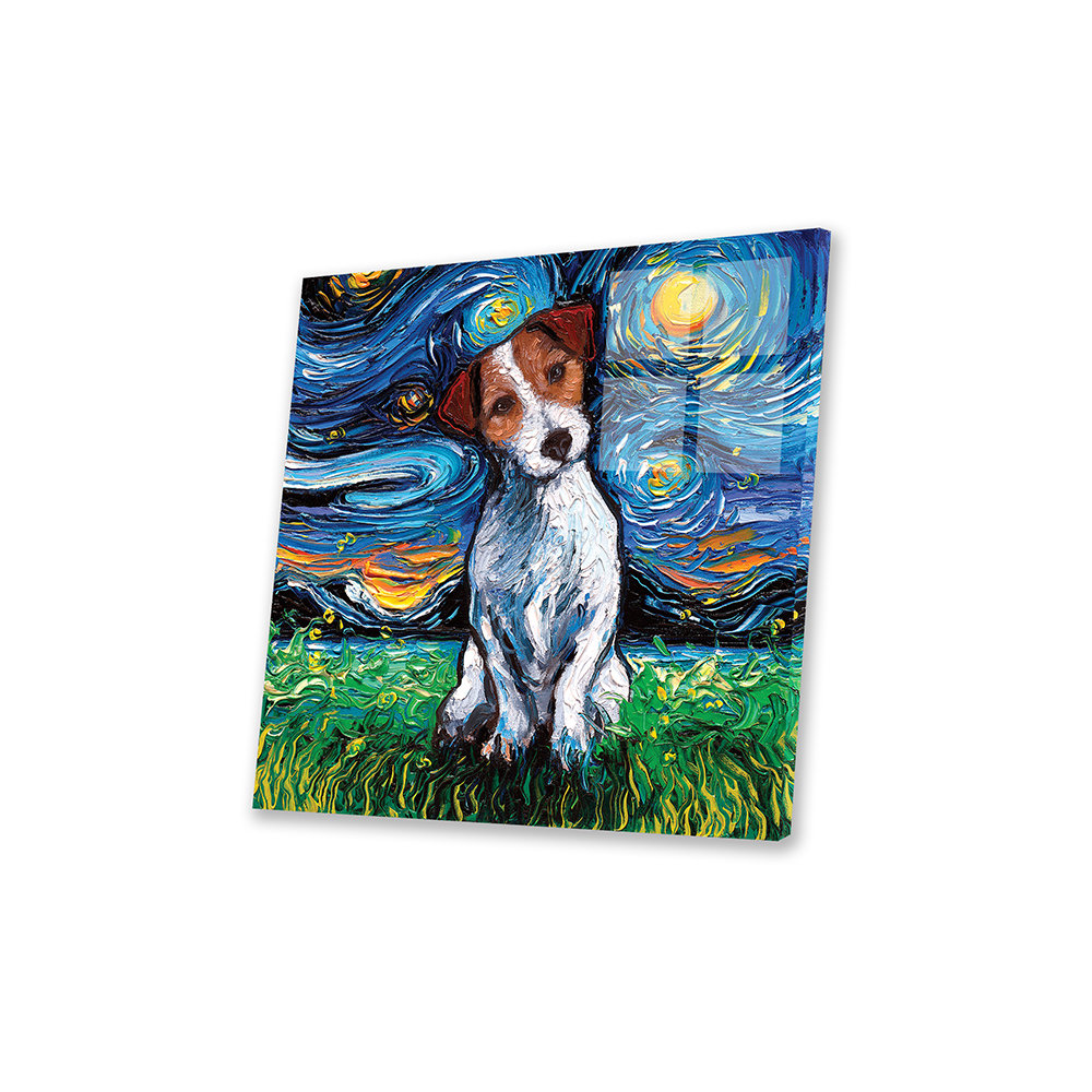 Red Barrel Studio® " Jack Russel Terrier Night " by Aja Trier | Wayfair
