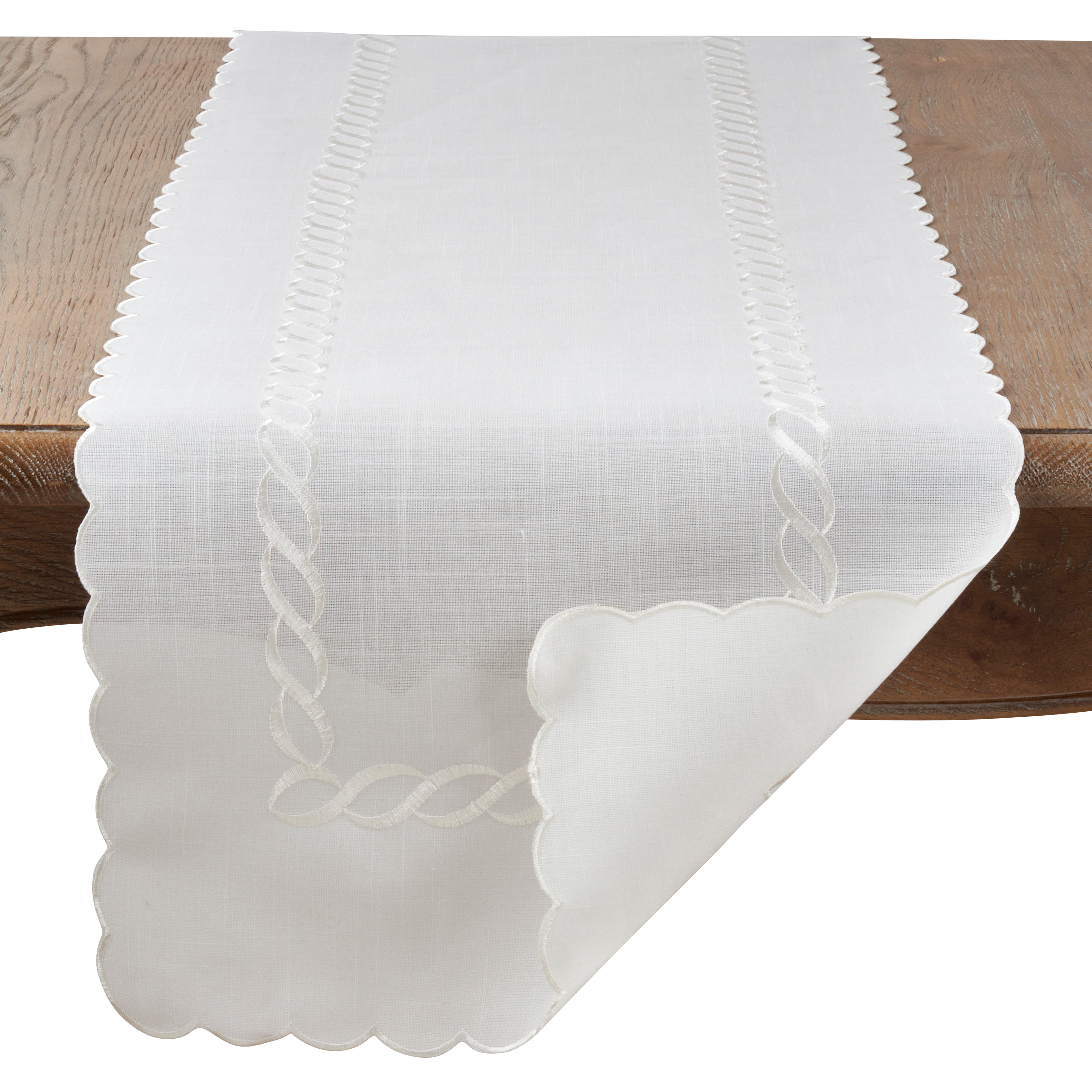 Alcott Hill Penniman Braided Embroidered Table Runner & Reviews ...