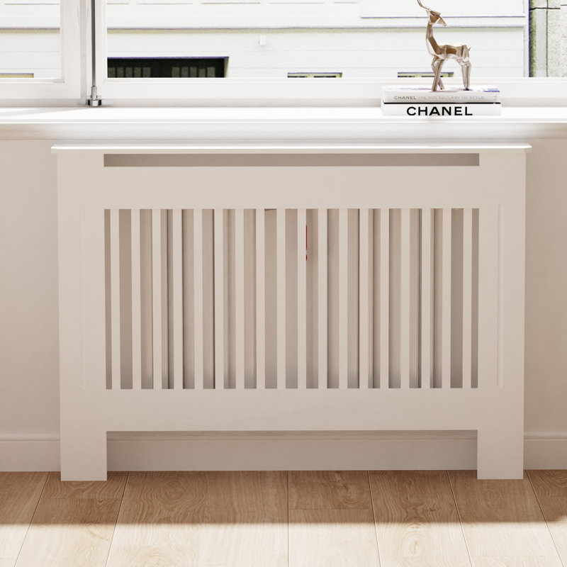 LUVODI Tall Vertical Slats Radiator Cover Wood Cabinet Modern Radiators ...