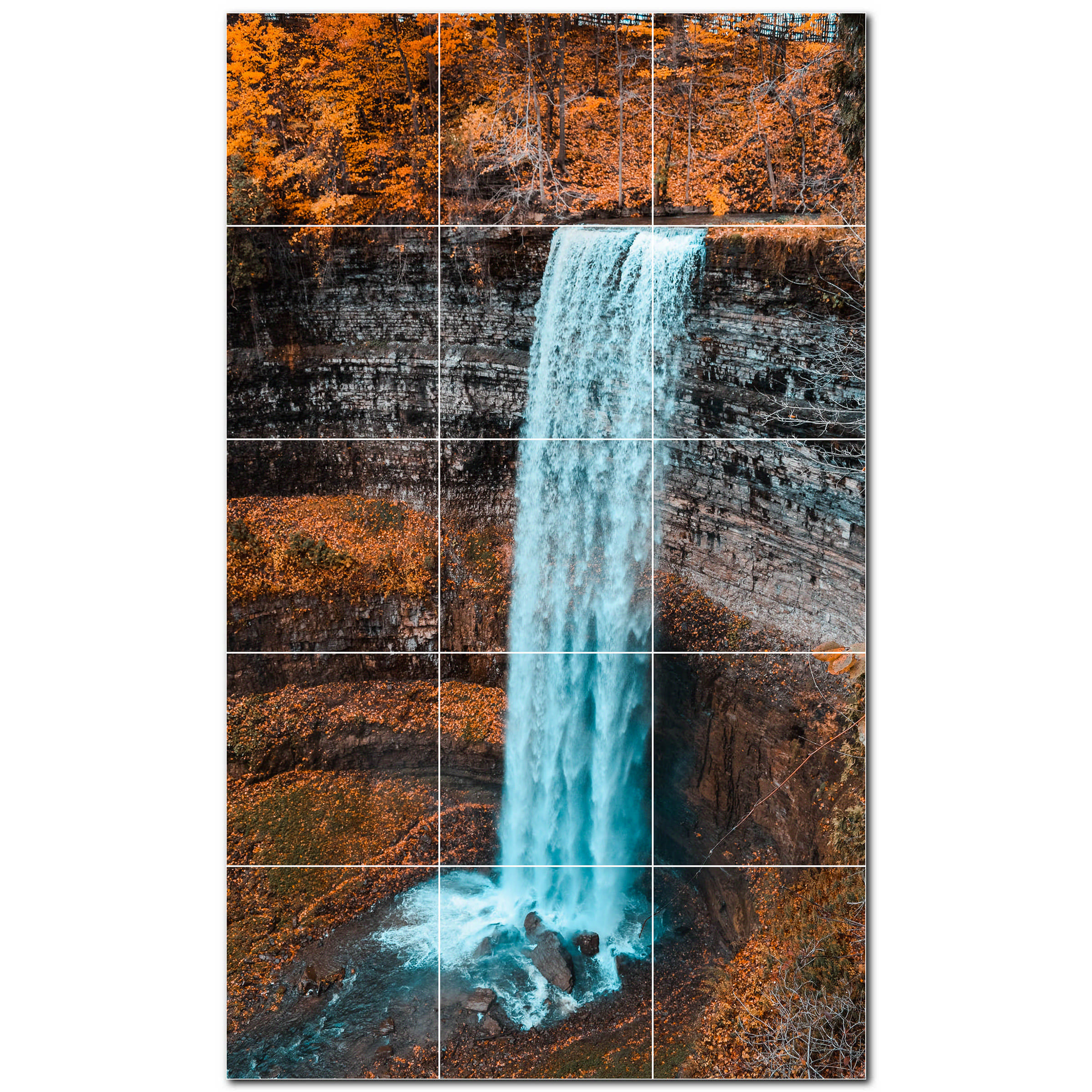 Picture-Tiles.com 36" x 60" Ceramic Waterfalls Photo Decorative Mural ...