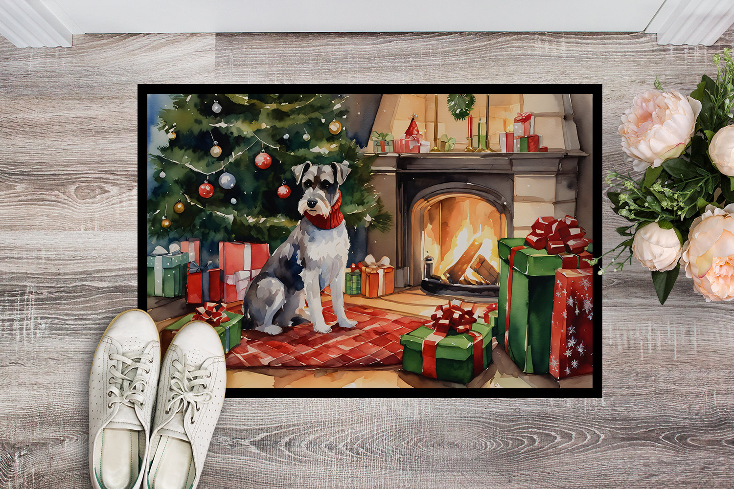 The Holiday Aisle® Jetin Non-Slip Christmas Outdoor Doormat | Wayfair