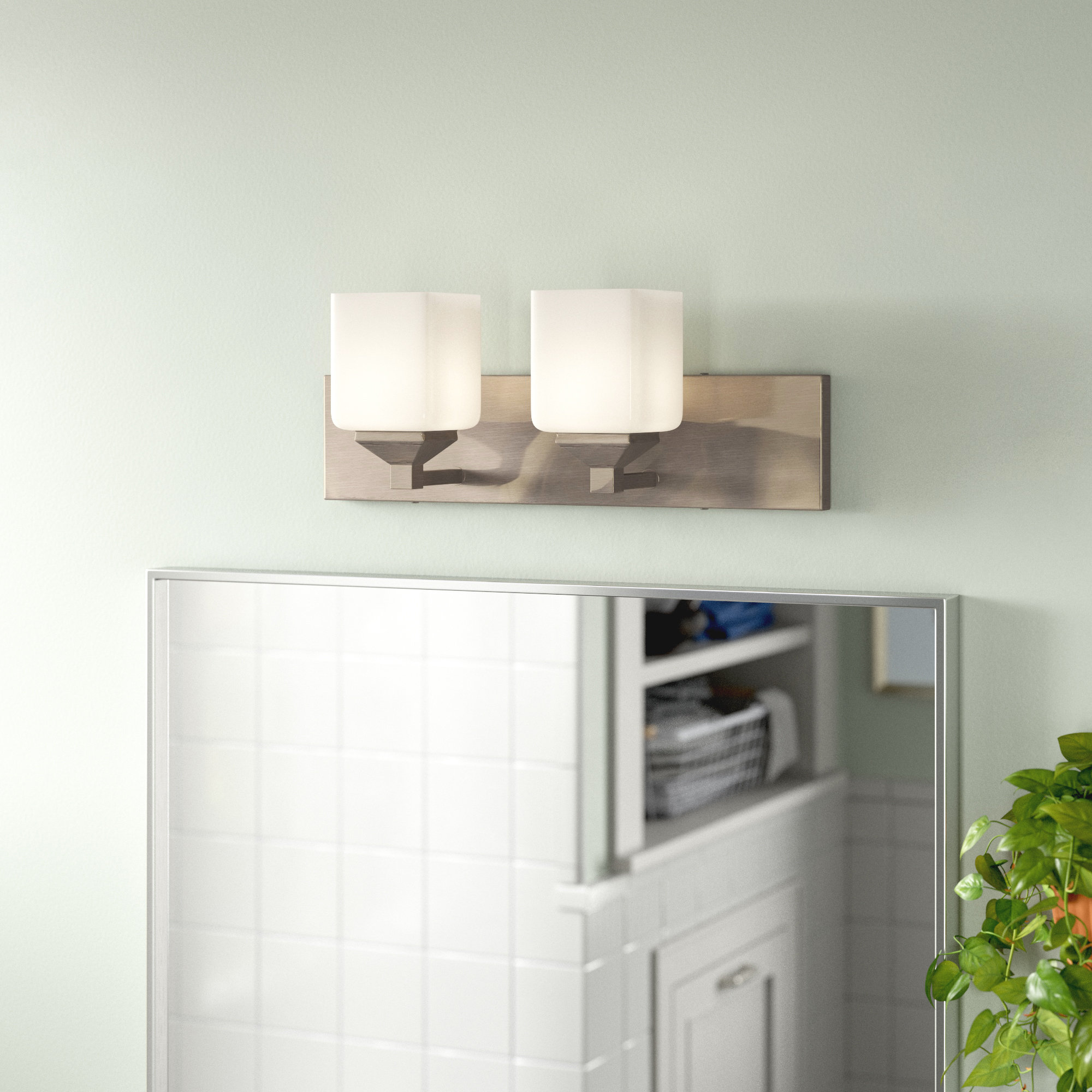 Lark Manor™ Baronne 2 - Light Dimmable Silver Bath Bar | Wayfair