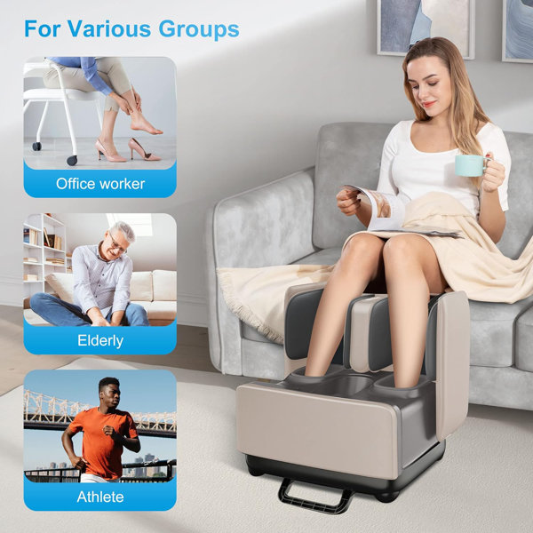 COMFIER Foot Massage Machine, Shiatsu Deep Kneading Calf Foot Massager ...
