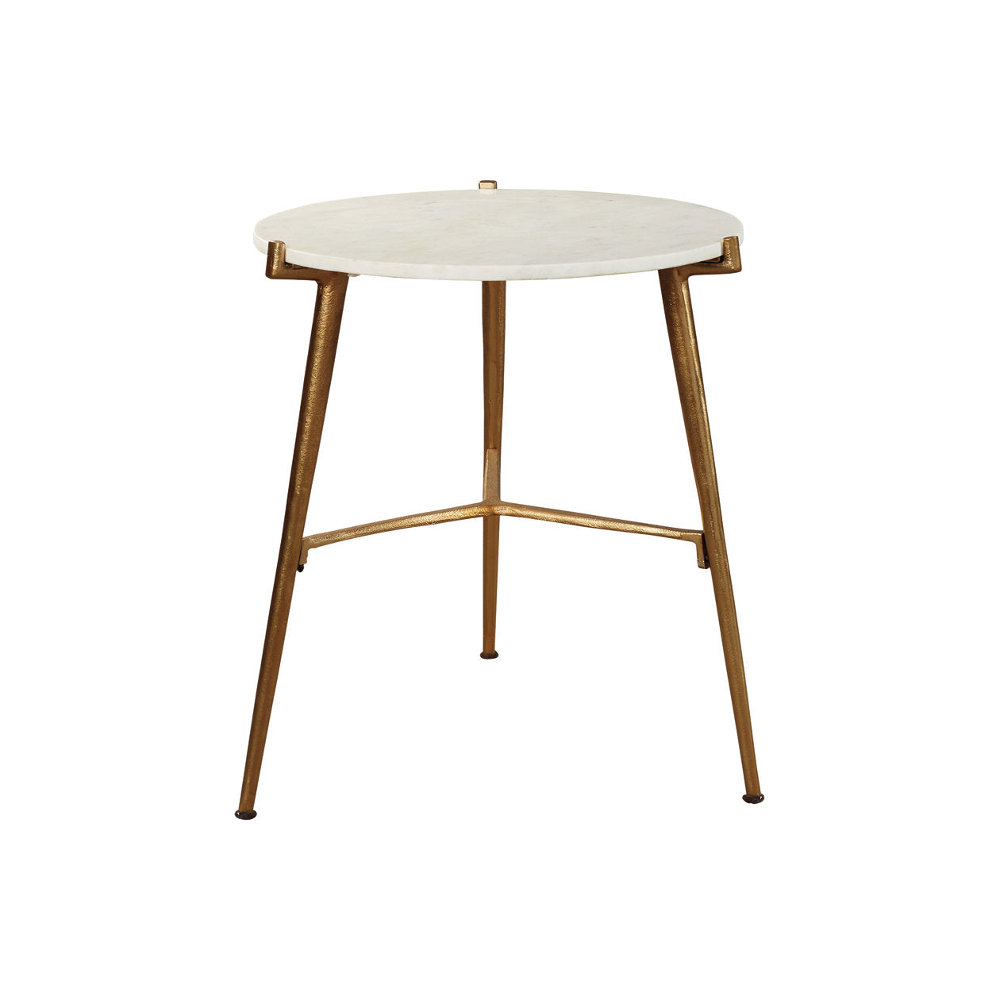 Mercer41 Chadton White/Gold Finish Accent Table - Wayfair Canada