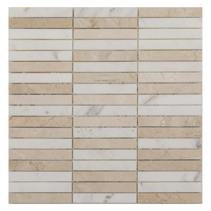 The Tile Square Marble Linear Mosaic Wall & Floor Tile | Perigold