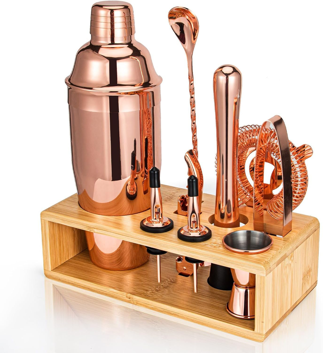 Prep & Savour Cocktail Shaker Set, 10-Piece Bar Tool Set with Stylish ...