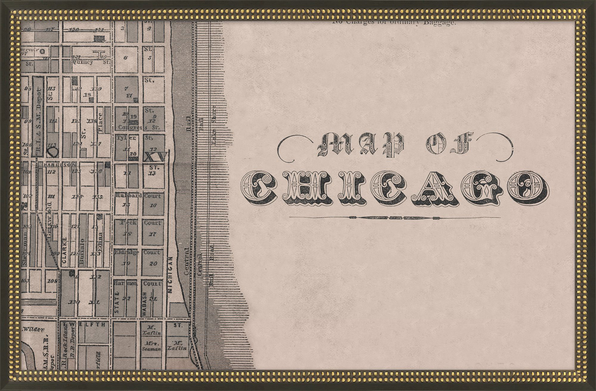 Wendover Art Group Chicago Vintage Grid Map I | Perigold