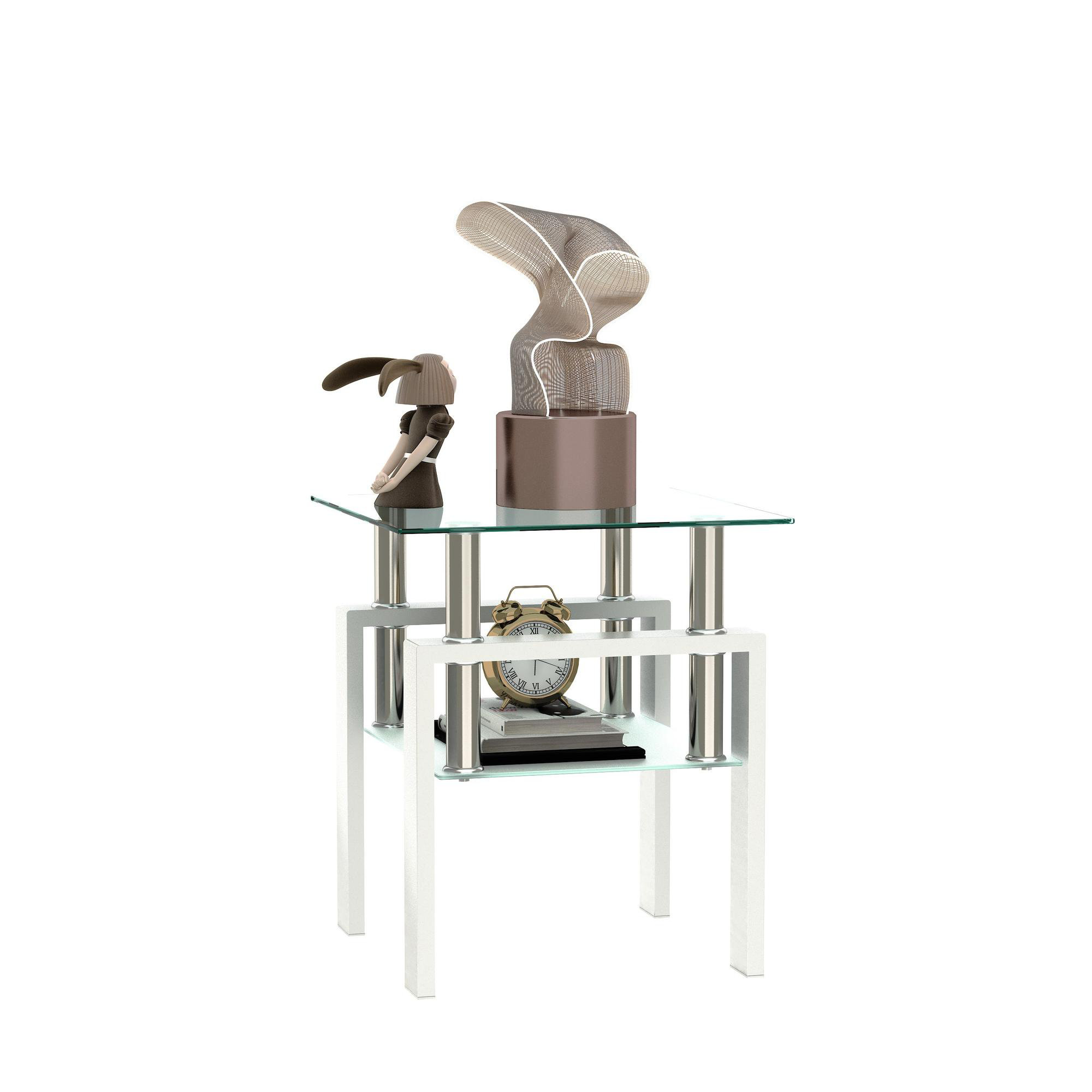 Ivy Bronx Modern high quality side table made of high quality tempered ...