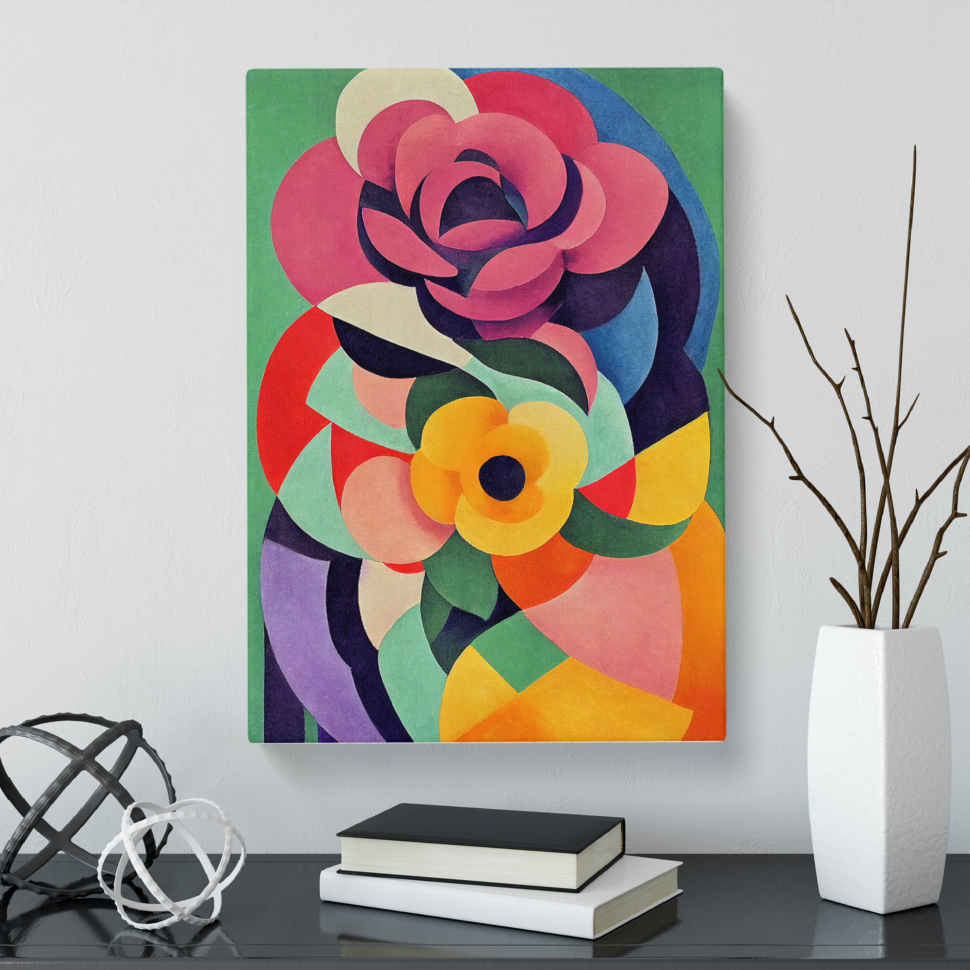 Marlow Home Co. Bennette Rose Flower Abstract Vol.3 - Wrapped Canvas ...
