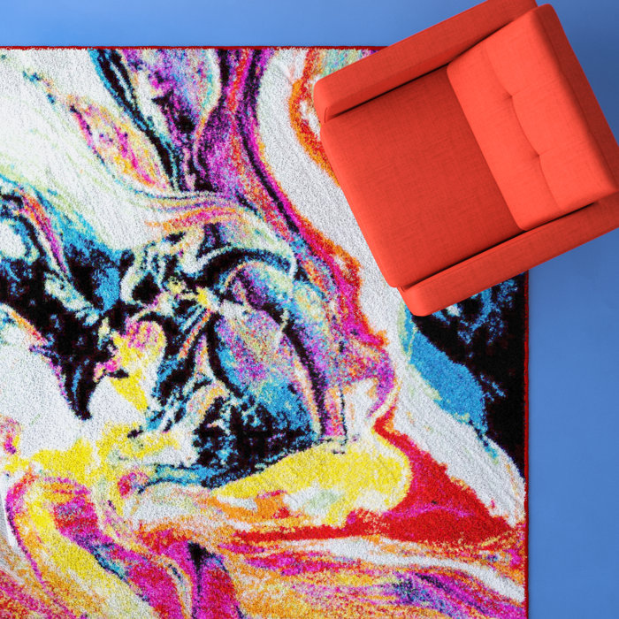 Wrought Studio Olgethorpe Abstract Multi-Colored Area Rug & Reviews ...