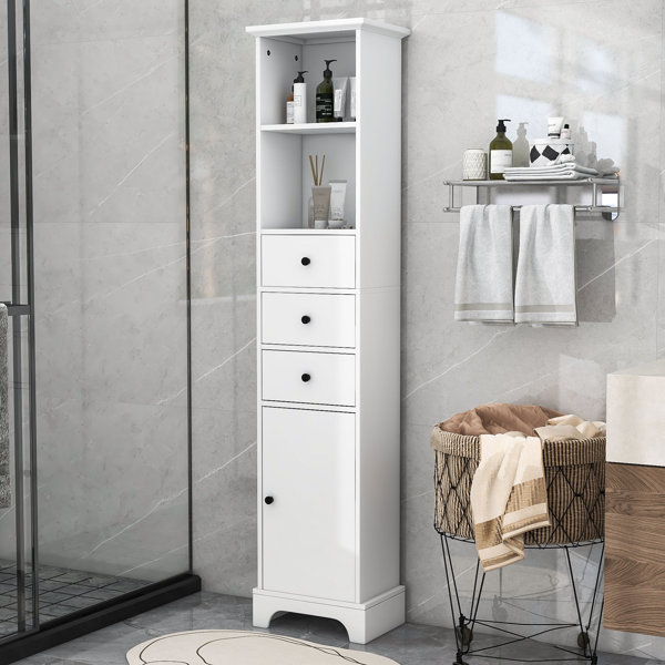 Red Barrel Studio® Fetah Tall Bathroom Cabinet, Freestanding Storage ...
