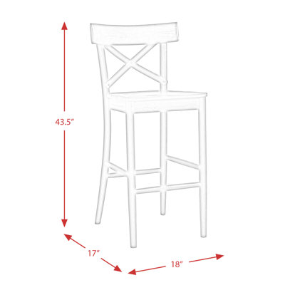 Sand & Stable Eugley Solid Wood Stool & Reviews | Wayfair
