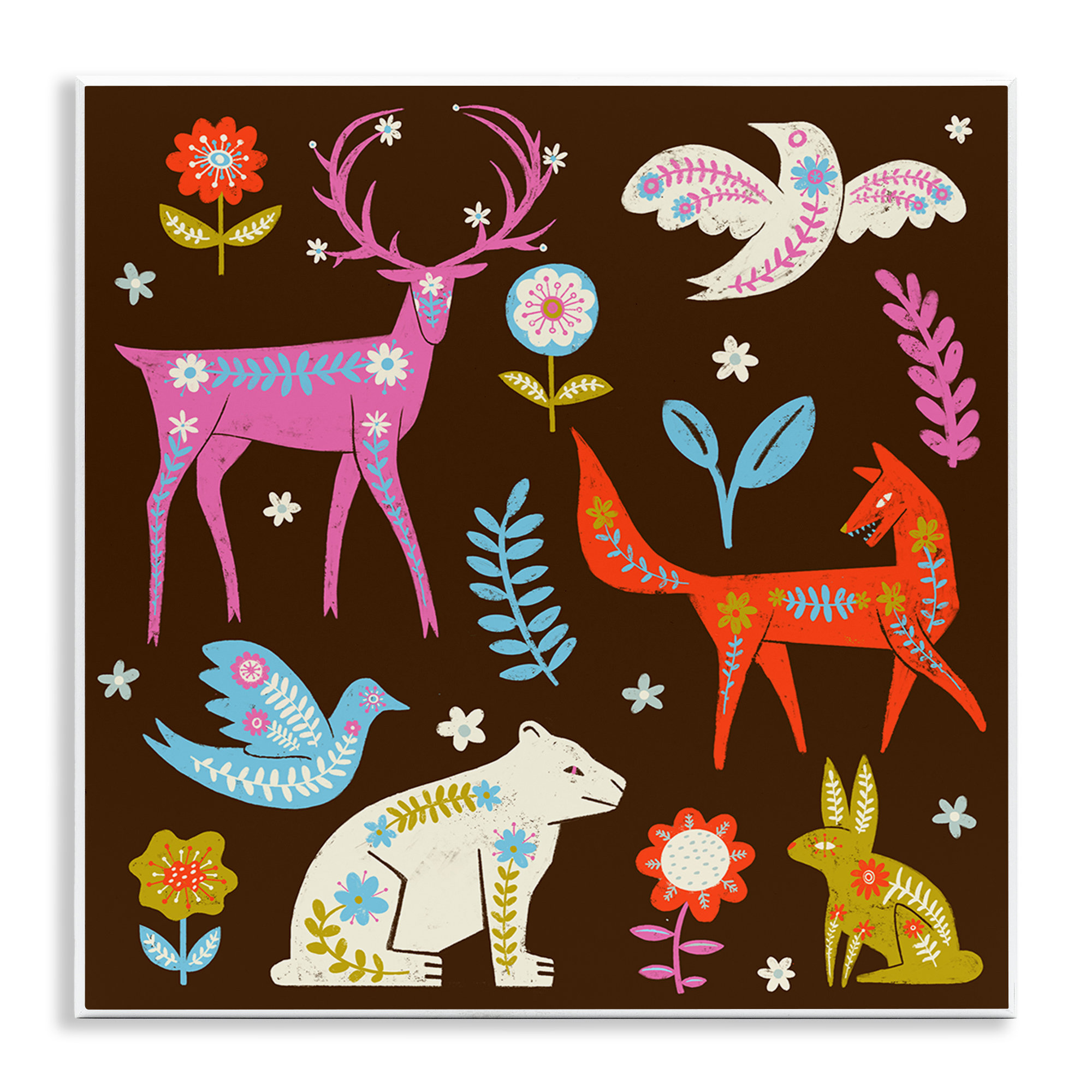 Dakota Fields Forest Folk Animals with Florals Wall Plaque, design by ...