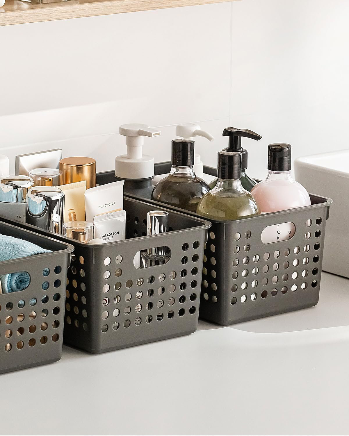 Rebrilliant 6PACK Plastic Storage Baskets - Small Pantry Organizer Bins ...