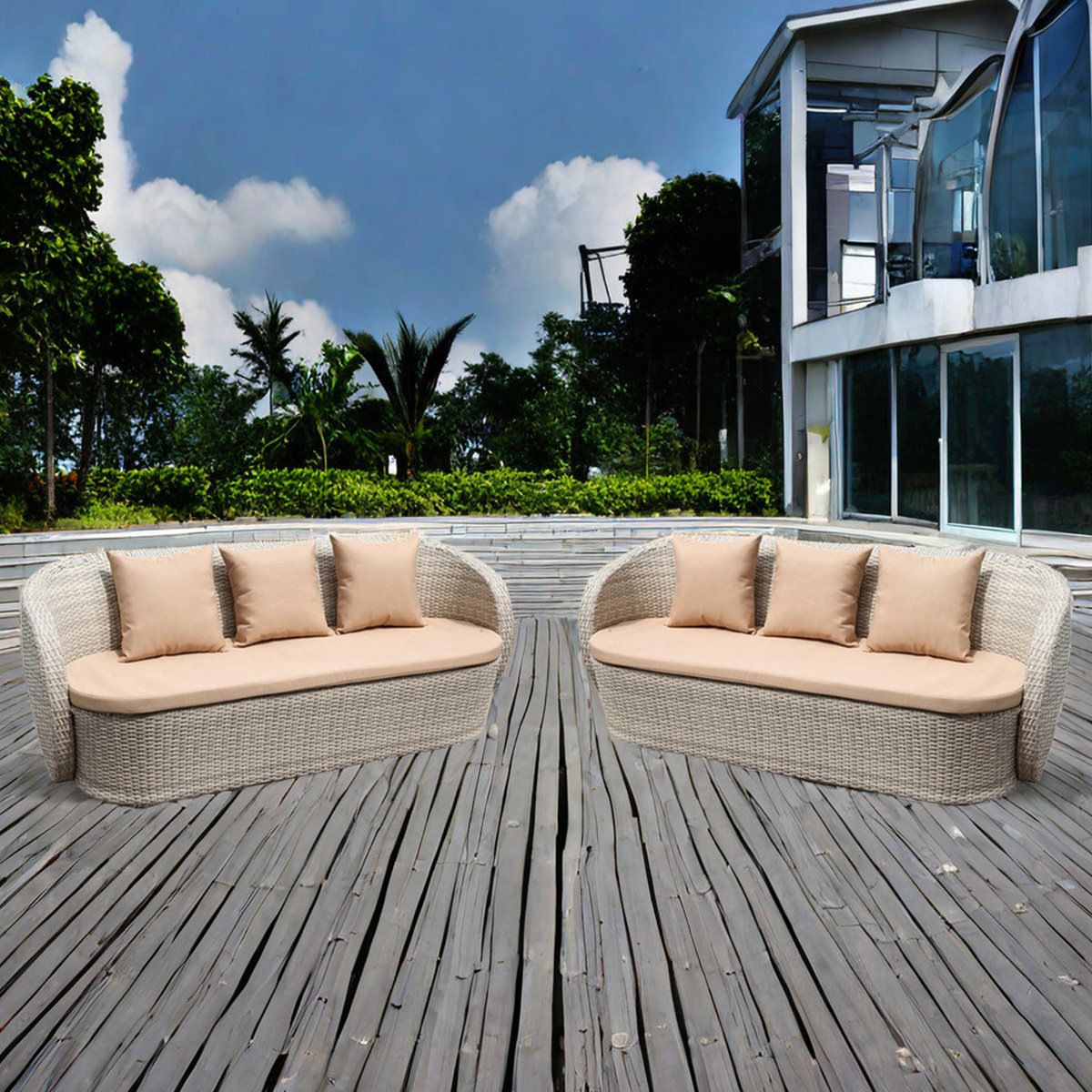 Elegant Home Furnishings.s Outdoor rattan chair sofa leisure imitation ...