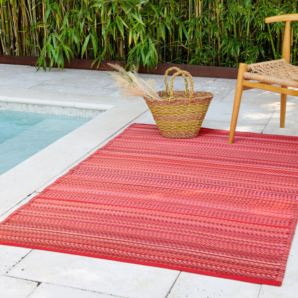 Ebern Designs Outdoor Rug Plastic Straw Rug Waterproof Patio Joahna ...