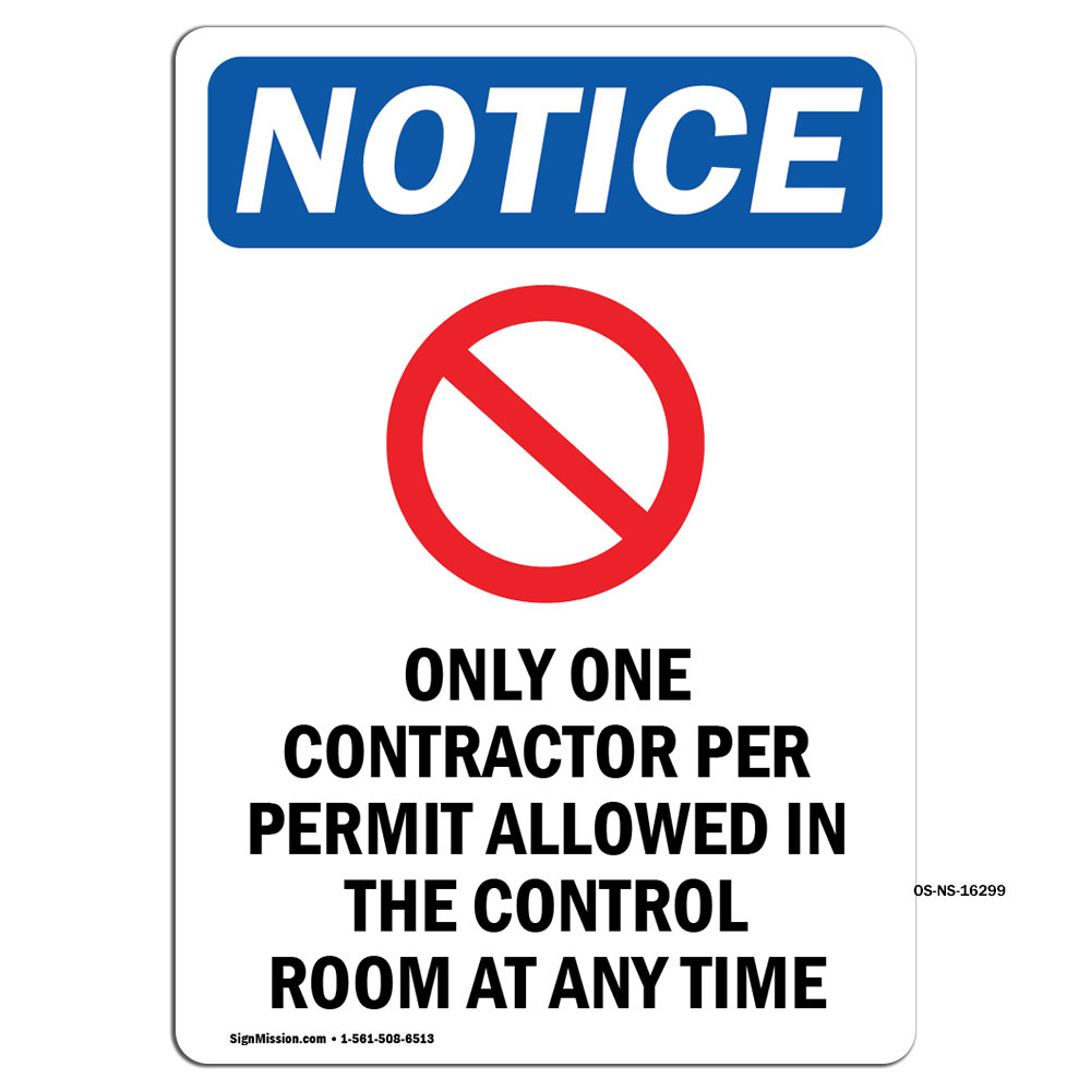 SignMission Only One Contractor Sign | Wayfair