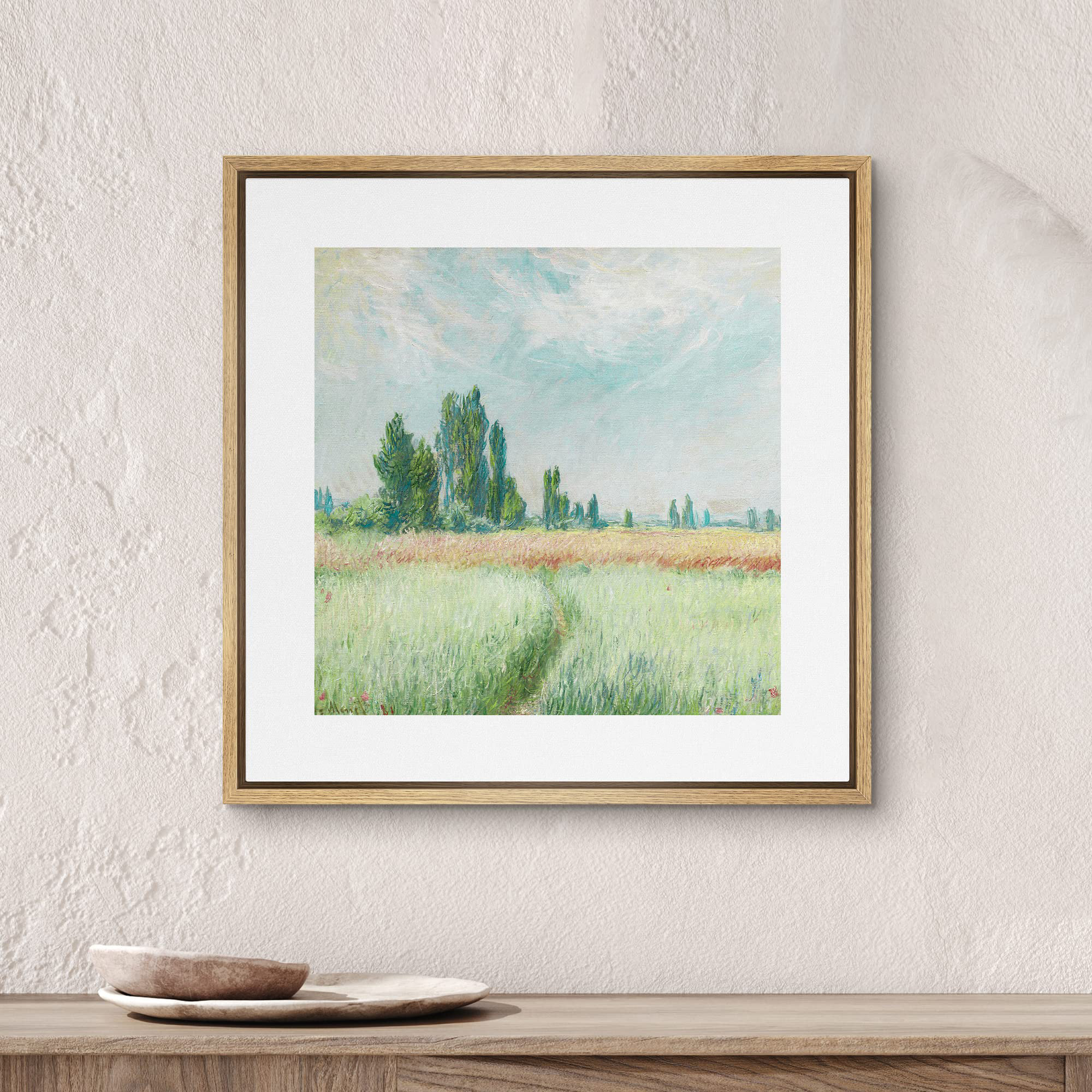 wall26 Wheat Field By Claude Monet Nature Wilderness Oil Painting ...