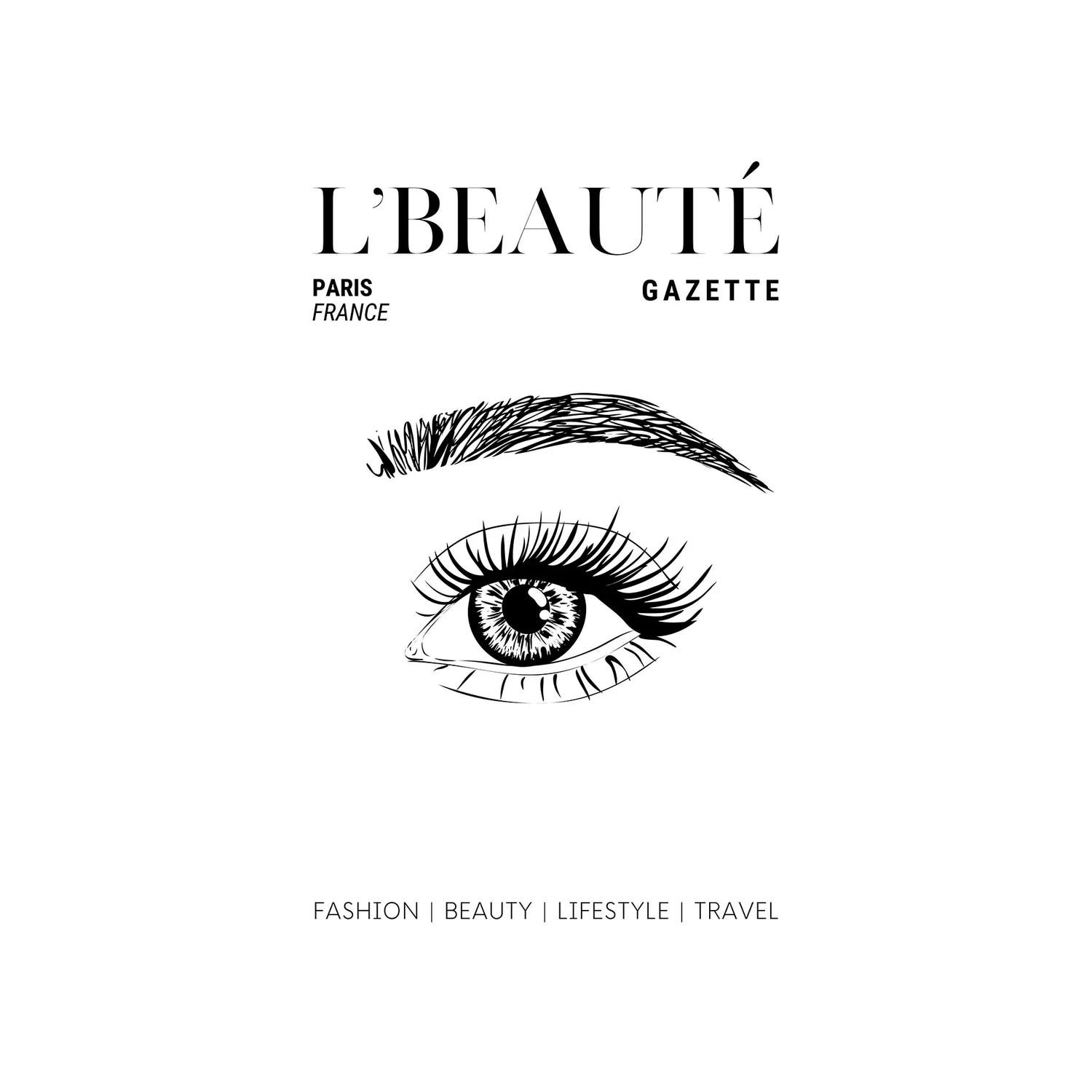 East Urban Home L'beaute French Beauty Magazine Cover With Eyebrows And ...