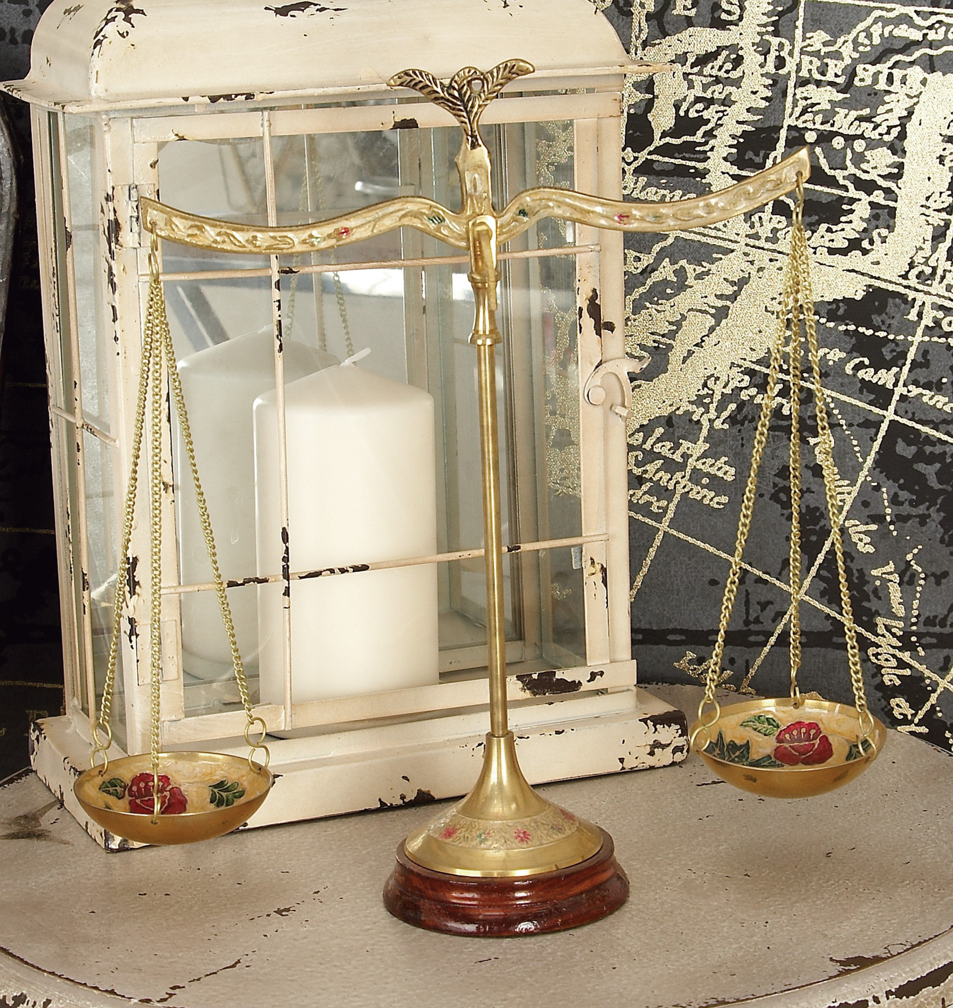 Ophelia & Co. Farrell Metal Small Vintage Style Decorative Gold Scales ...