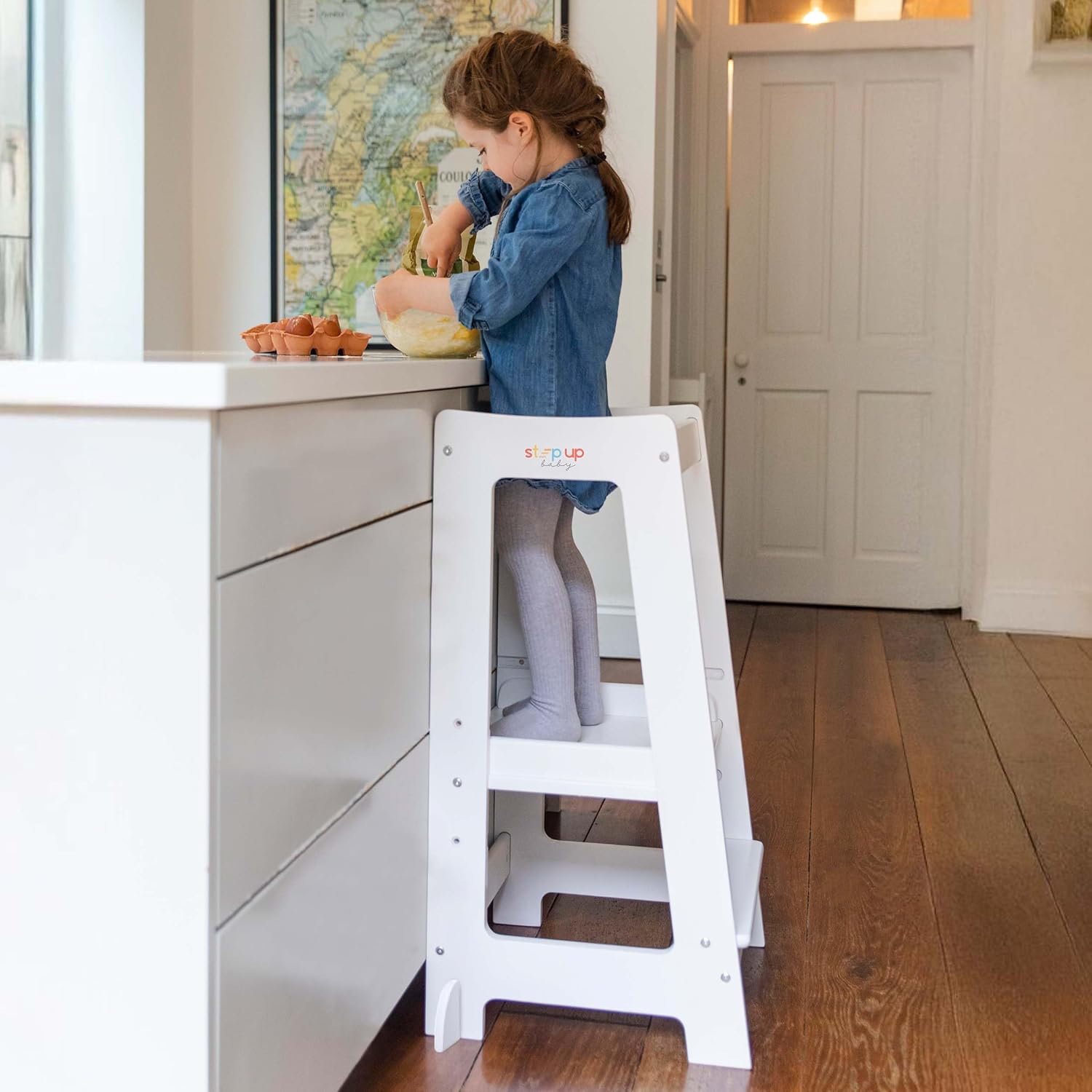 Harriet Bee Toddler Tower - Kids Helper Step Stool & Safety Rail For ...