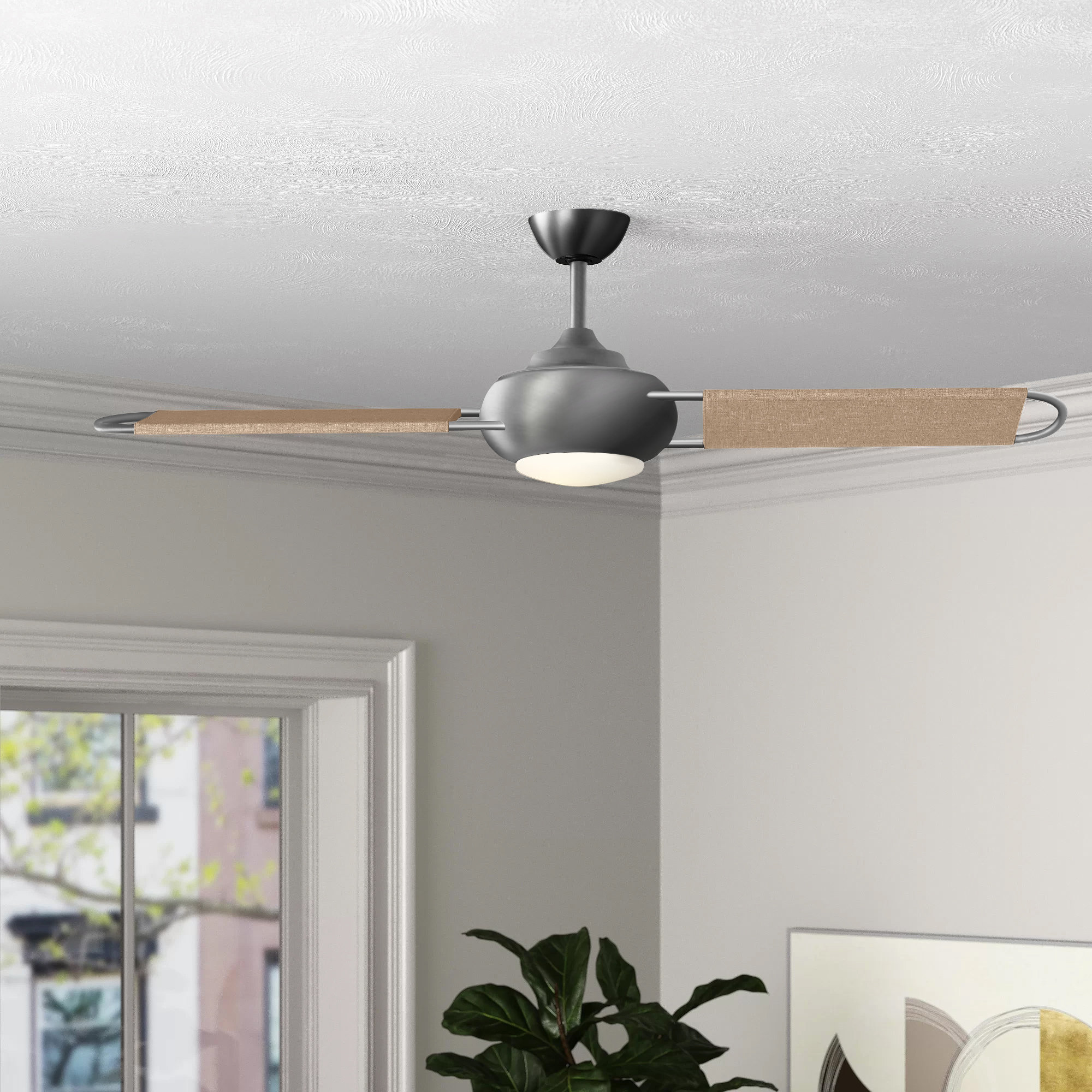 Corrigan Studio® 54" Stafford 2 - Blade LED Standard Ceiling Fan with ...