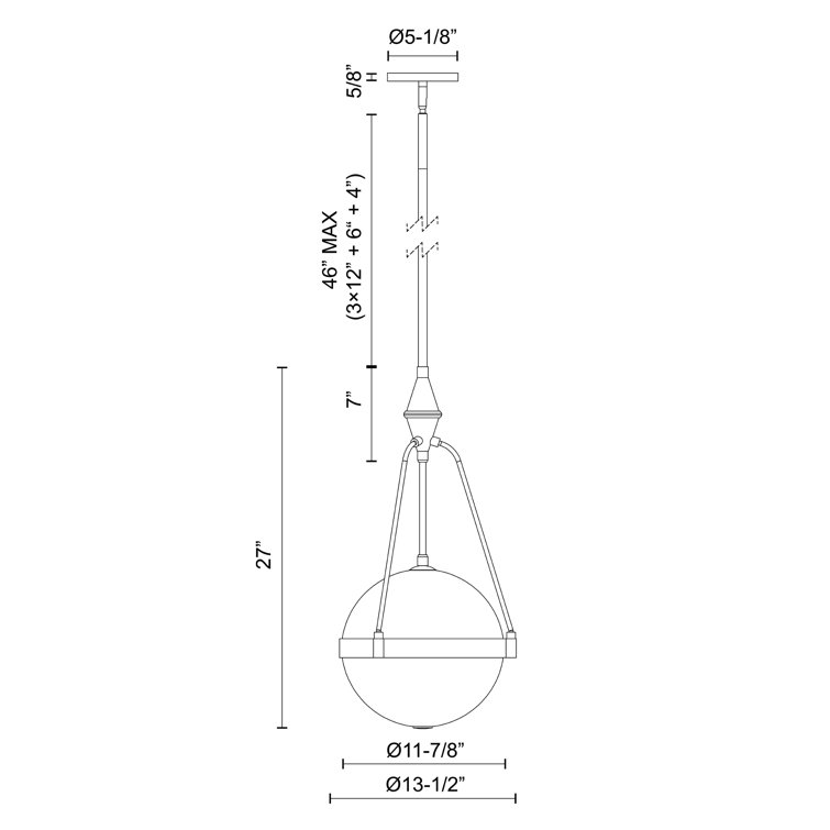 Alora Mood Harmony 3 - Light Unique/Statement Pendant | Wayfair