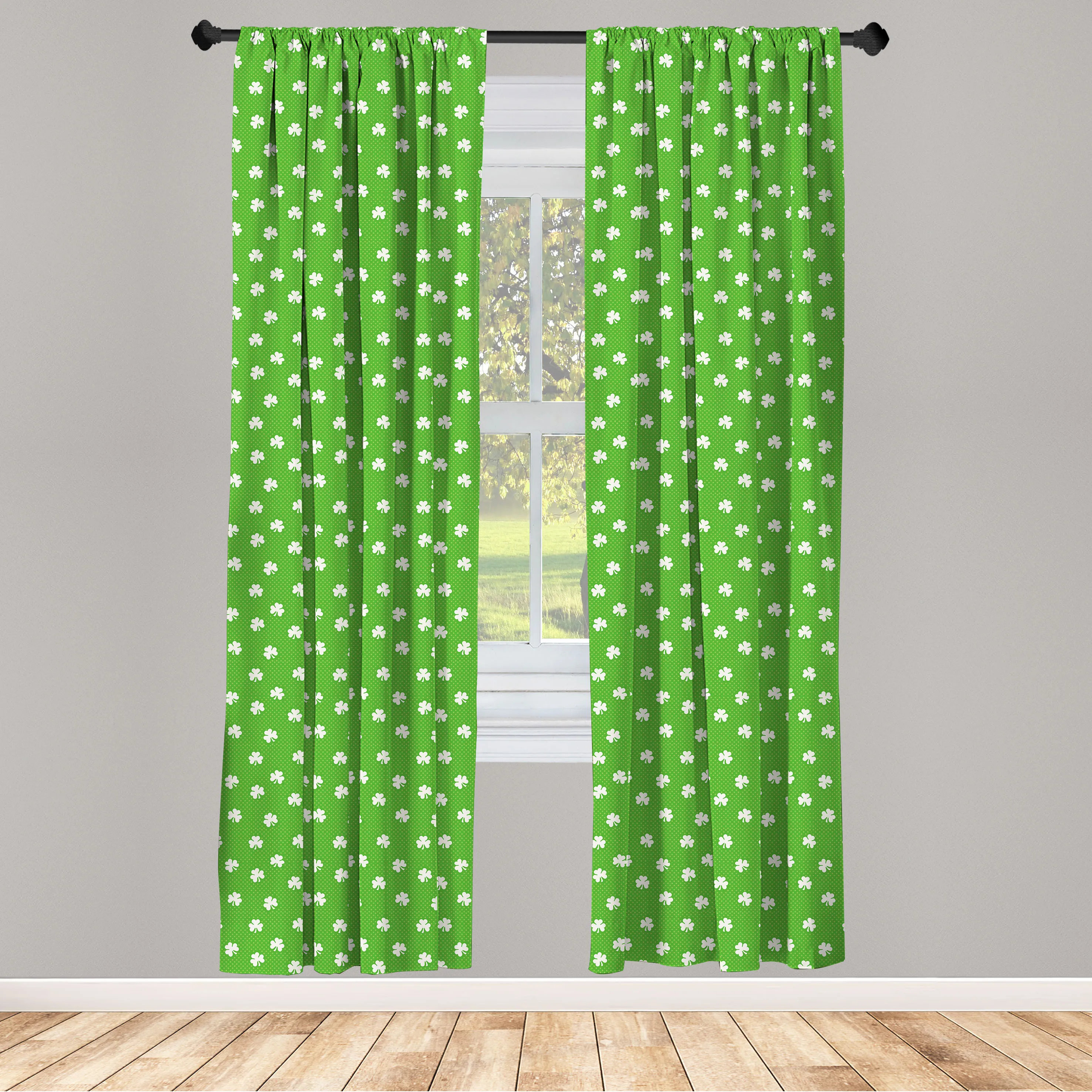 East Urban Home Irish Polka Dot Semi-Sheer Rod Pocket Sliding Panels ... East Urban Home Irish Polka Dot Semi-Sheer Rod Pocket Sliding Panels ...